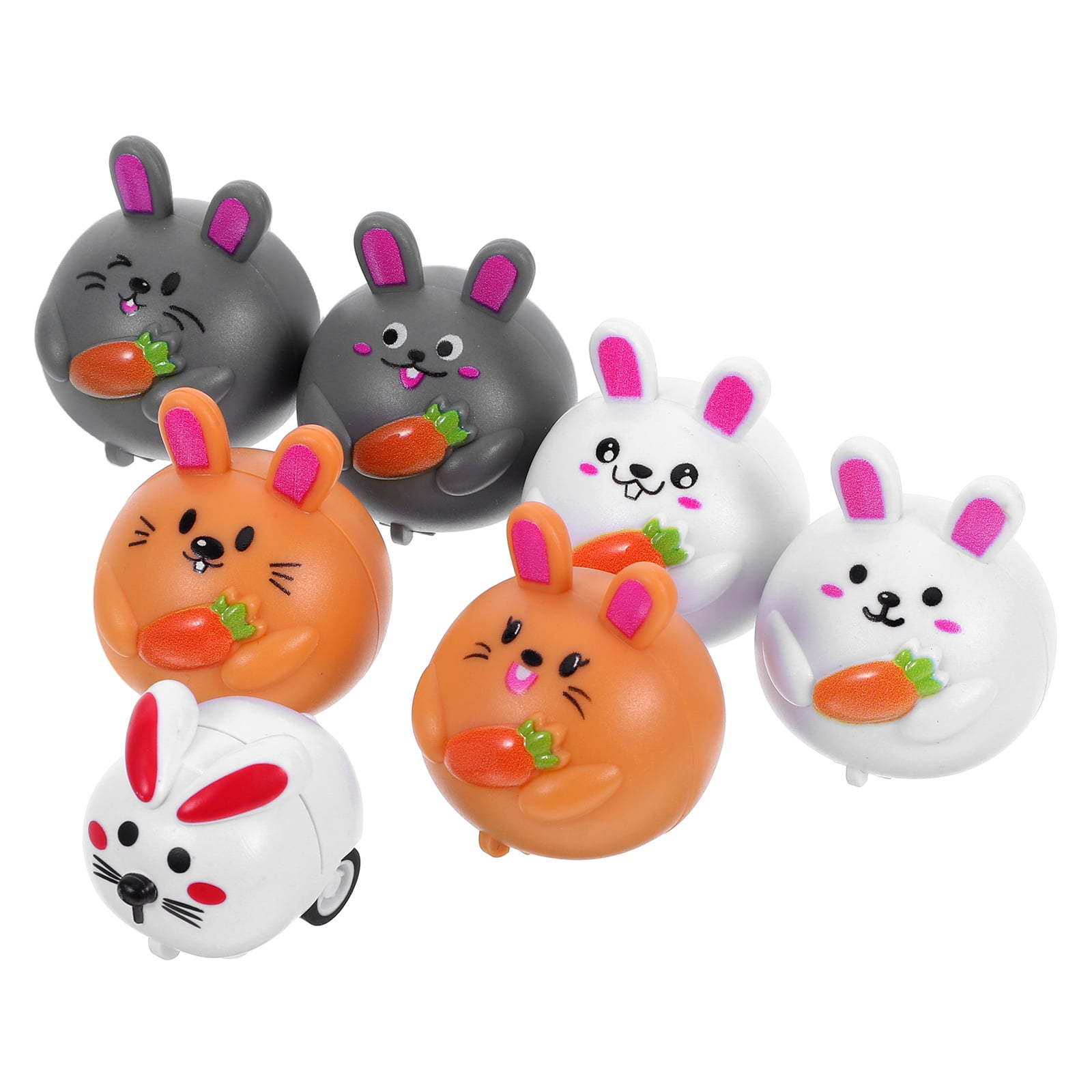 WORGEOUS 7pcs Pull Back Car Toy for Easter Bunny Hold Carrot Shape Car ...
