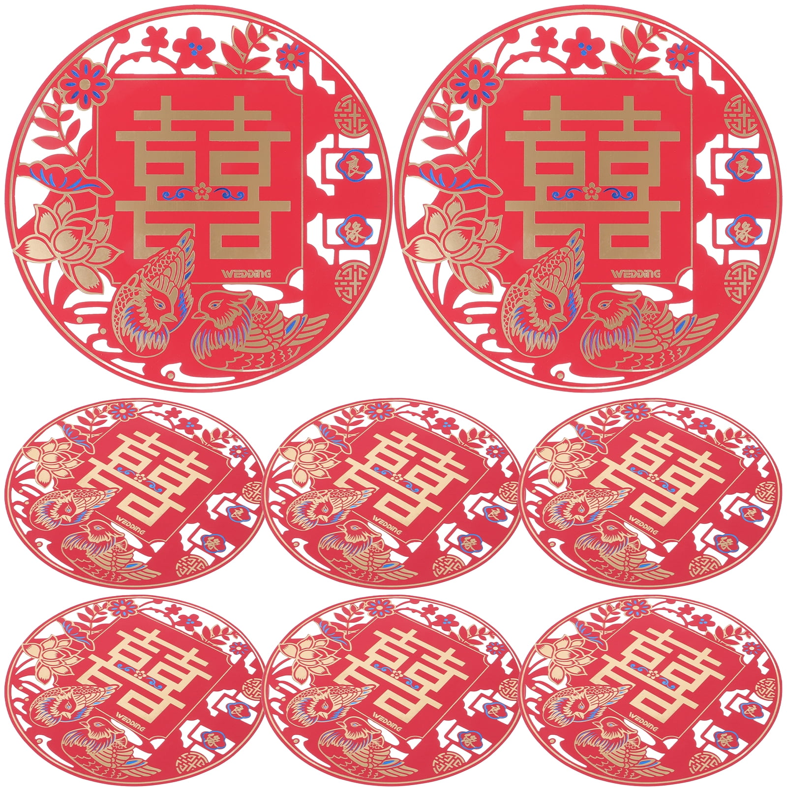 WORGEOUS 8 PCS Packet Wedding Party Decoration Wedding Paper Cutouts ...