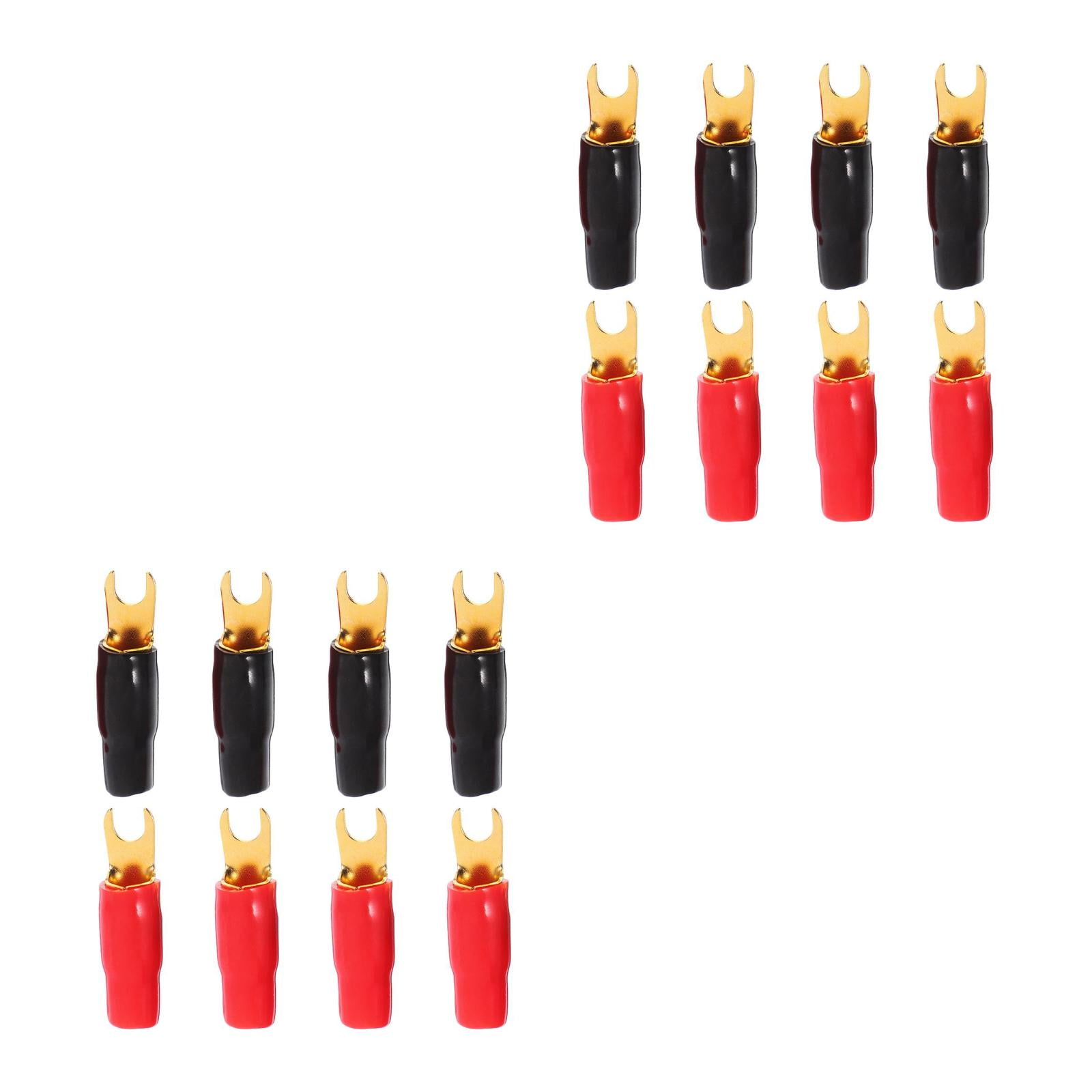 WORGEOUS 8 Pairs 0ga Spade Fork Terminal Connectors Heavy Duty Crimp ...