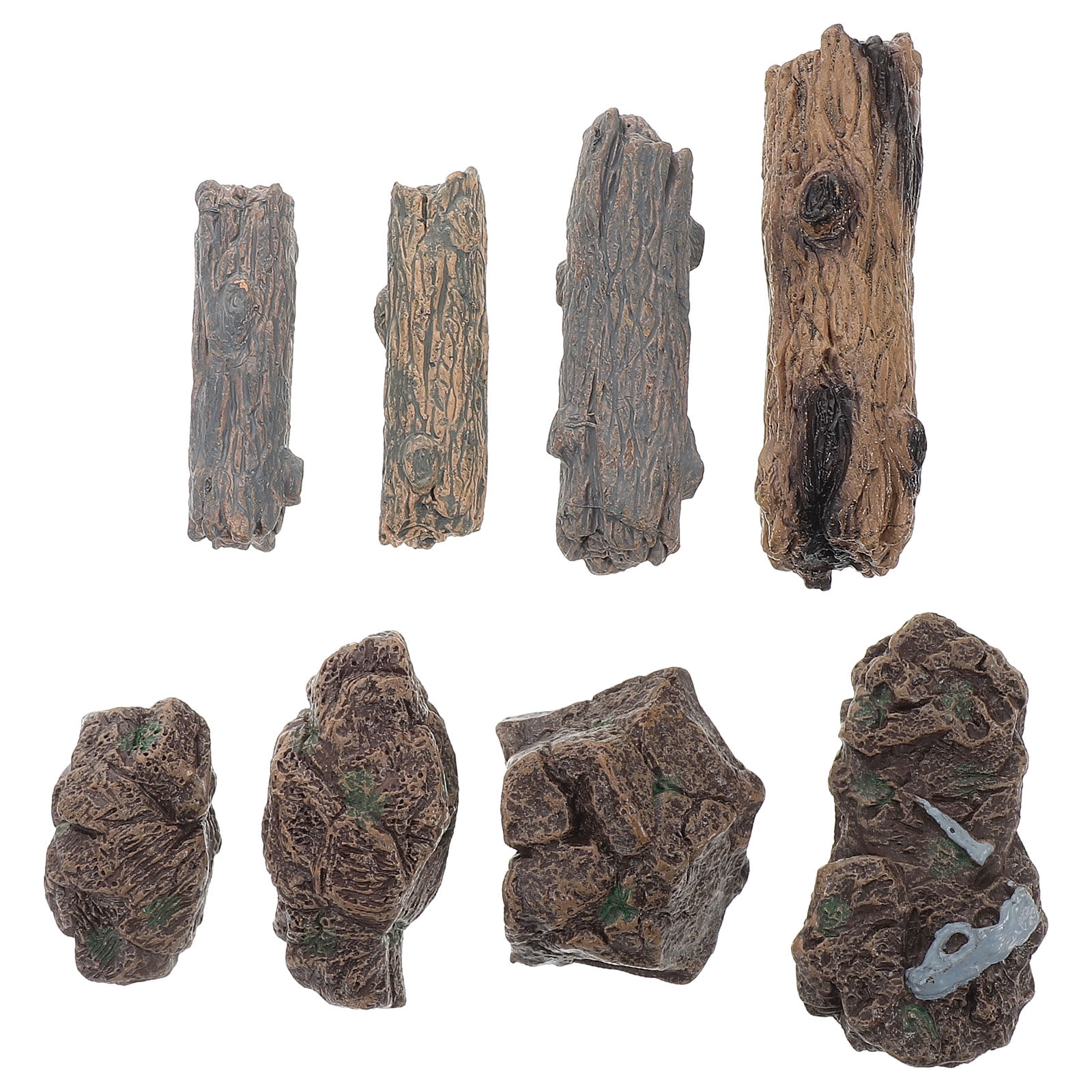 WORGEOUS 8 Pcs Classic Fedora Landscape Tree Stump Simulation Ornament ...