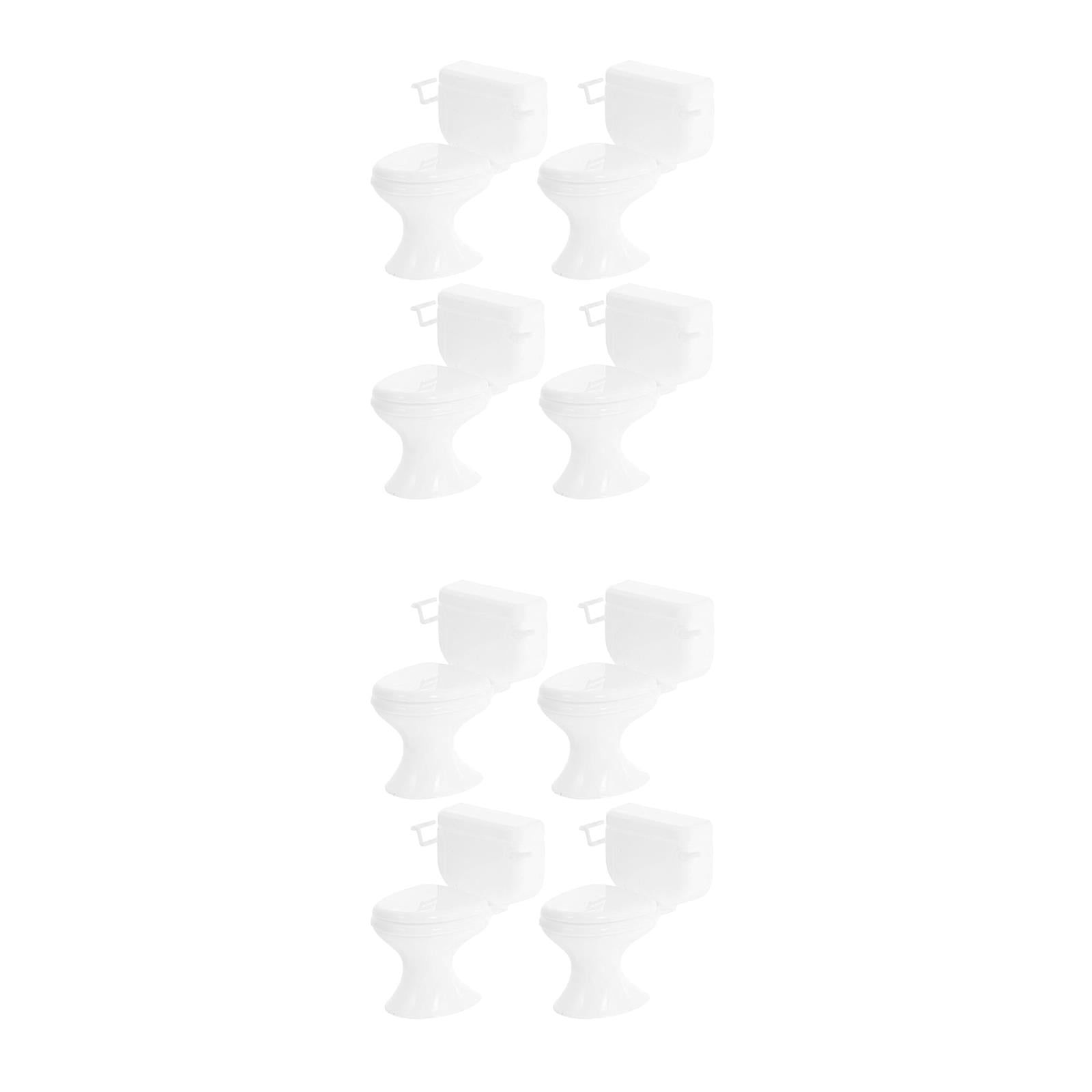 Worgeous 8 Pcs Doll House Toilet Mini Toilet Doll House Miniature ...