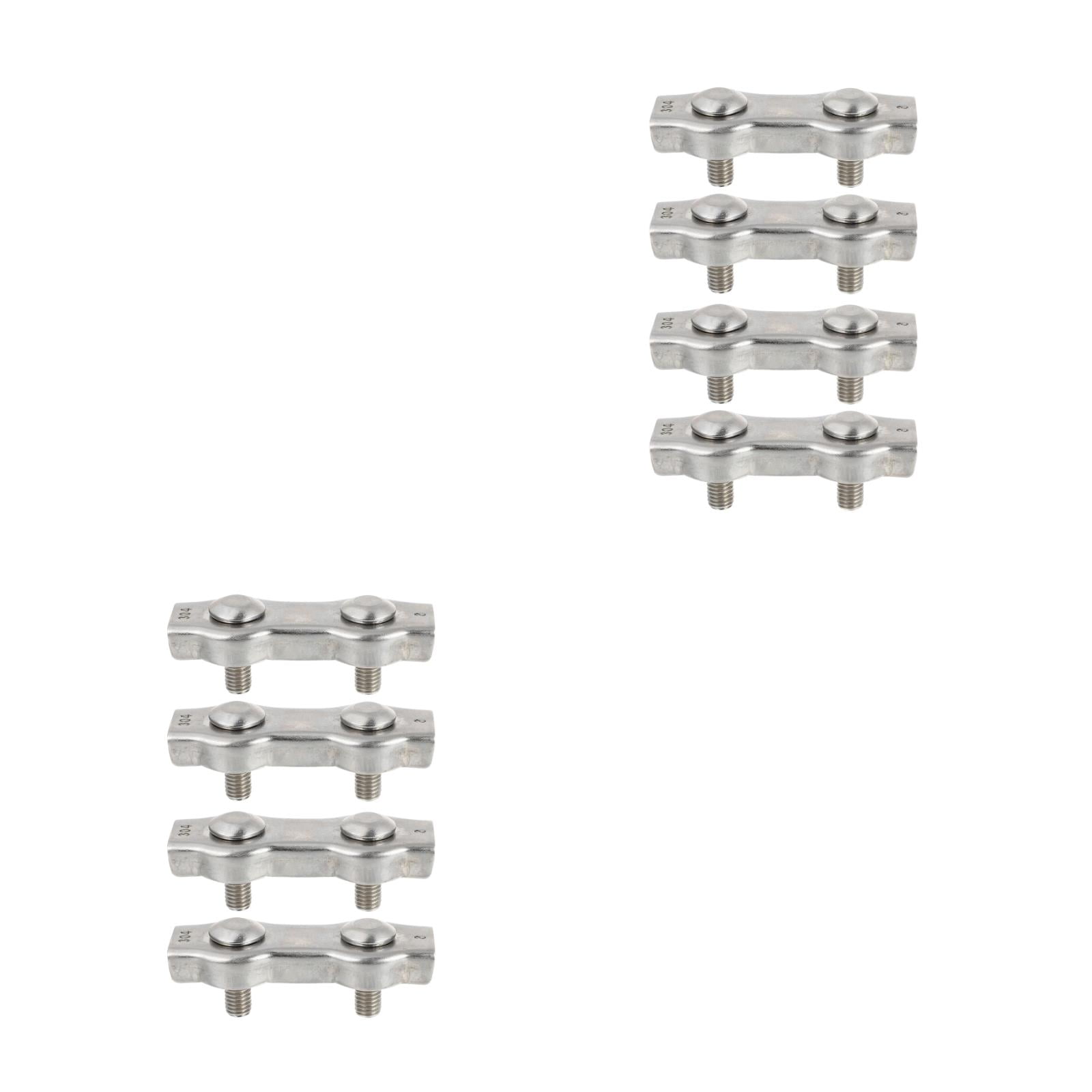 WORGEOUS 8 Pcs Flat Wire Rope Clip Useful Stainless Steel Clip Rigging ...