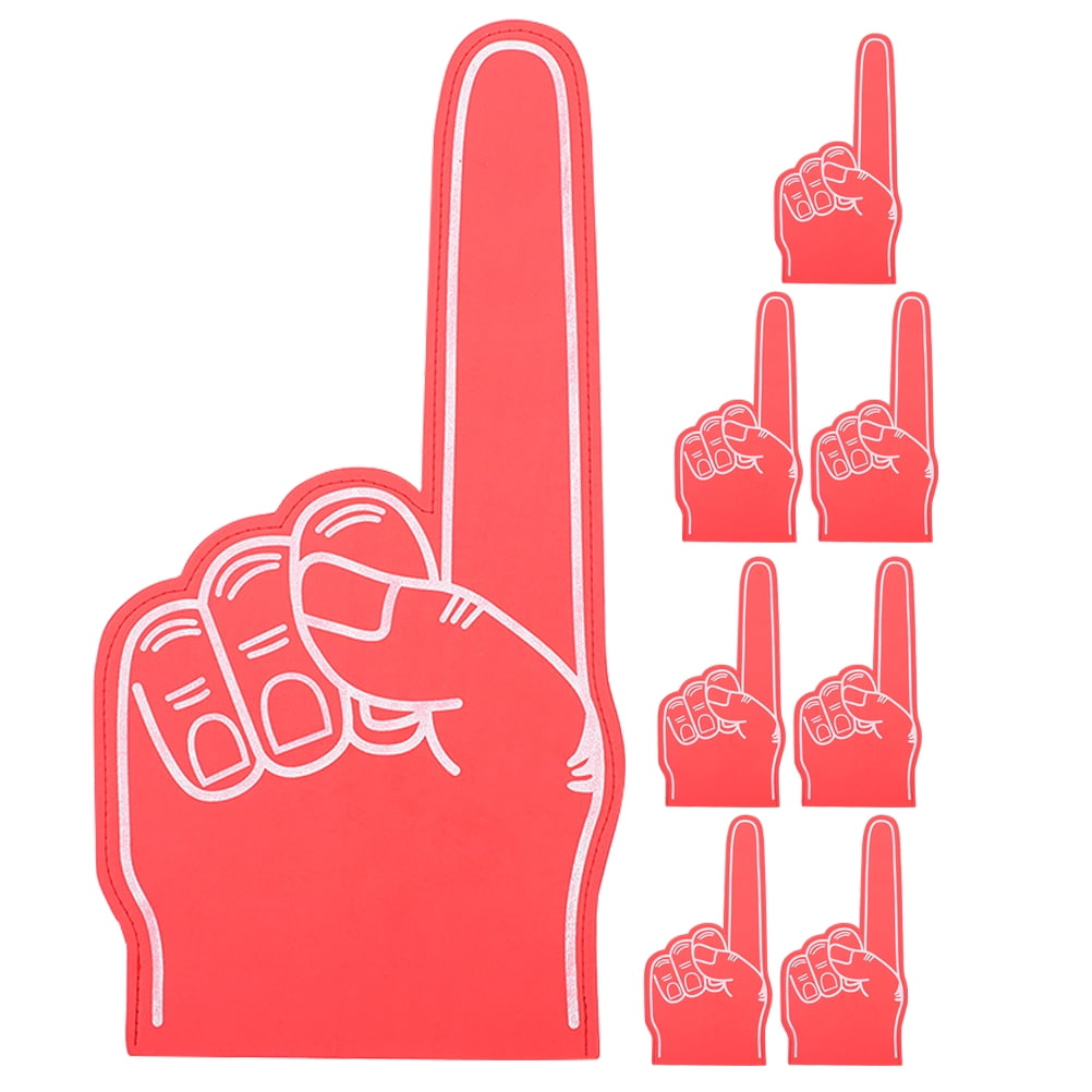 8pcs Cheerleading Sports Party Foam Finger Gloves Game Day Props Single ...