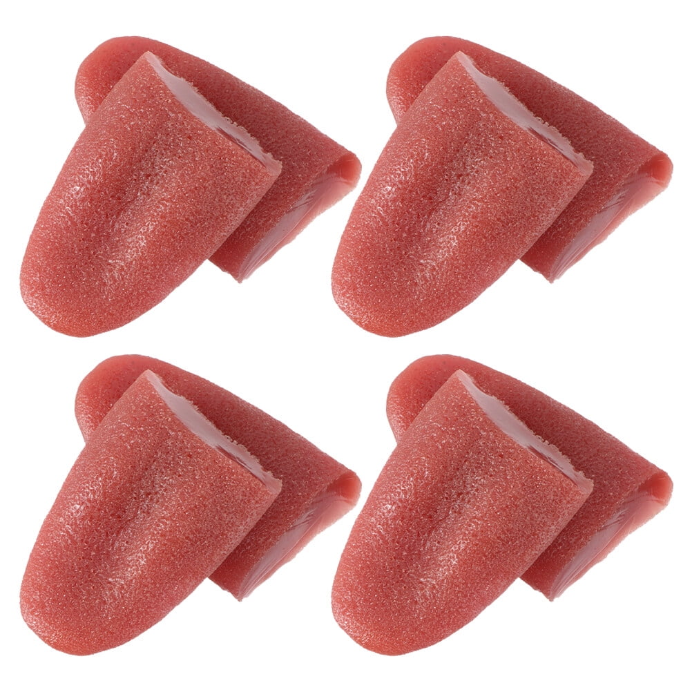 WORGEOUS 8 Pcs Fool Spill Fake Tongue False Funny Props Lifelike Model ...