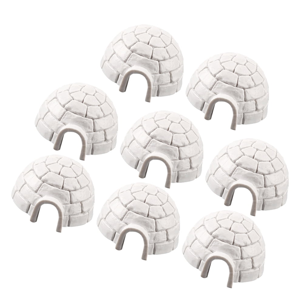 WORGEOUS 8 Pcs Igloo Model Fake Ice House Mini Dollhouse Houses Child ...