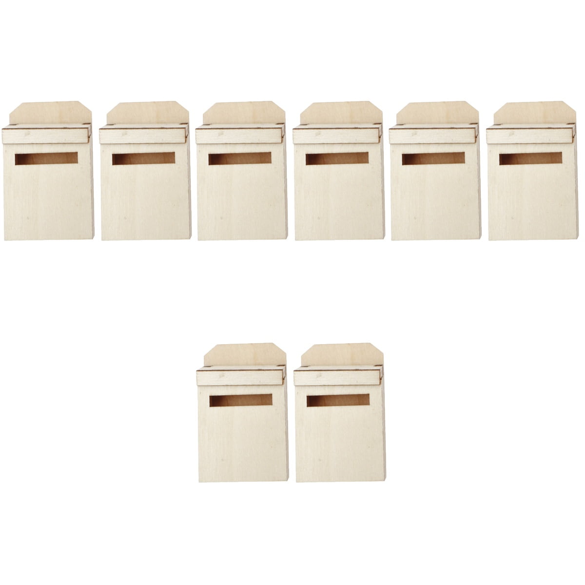 WORGEOUS 8 Pcs Lifelike Tiny Mailbox Craft Mini House Mailbox Decor ...