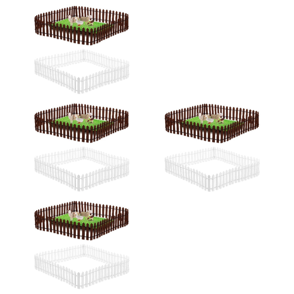 WORGEOUS 8 Pcs Mini House Wooden Fences Landscape Fences Household ...