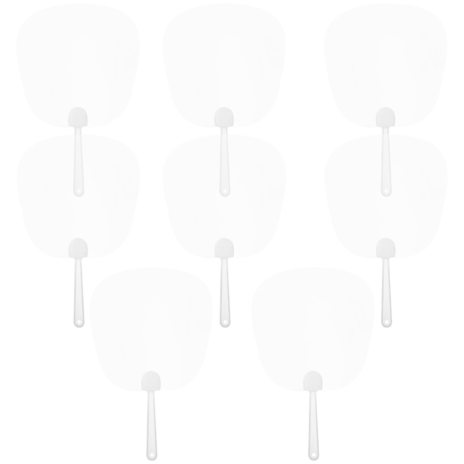 WORGEOUS 8 Pcs Paint Held Transparent Blank Fan DIY Painting Fans Child ...