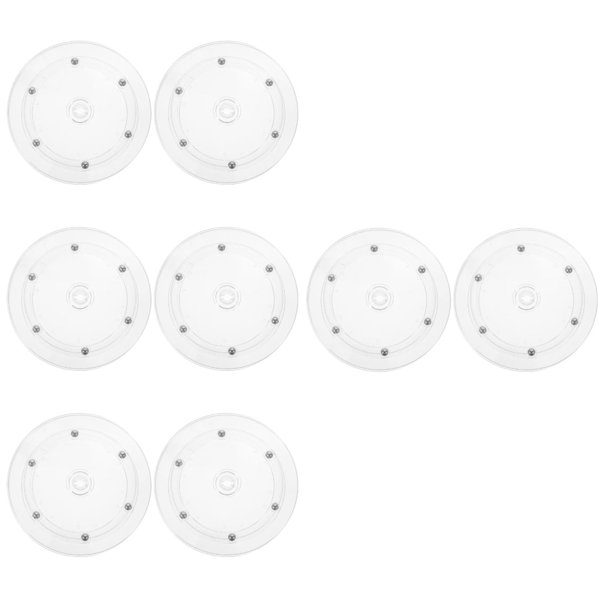 WORGEOUS 8 Pcs Rotating Tray Turntable Kitchen Turntable Countertop ...