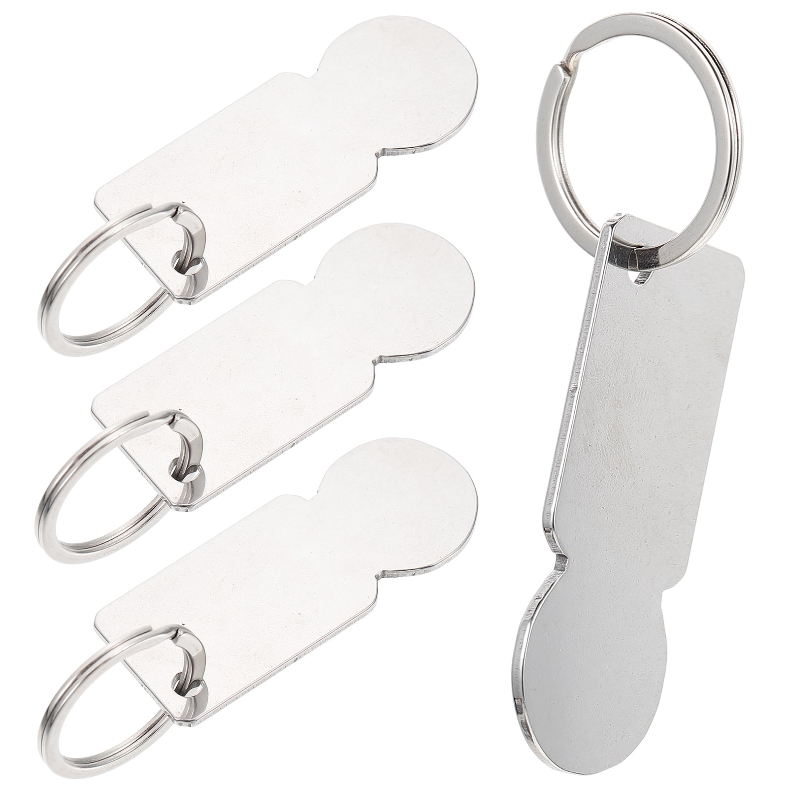 WORGEOUS 8 Pcs Shopping Trolley Tokens Metal Trolley Key Ring Shopping ...