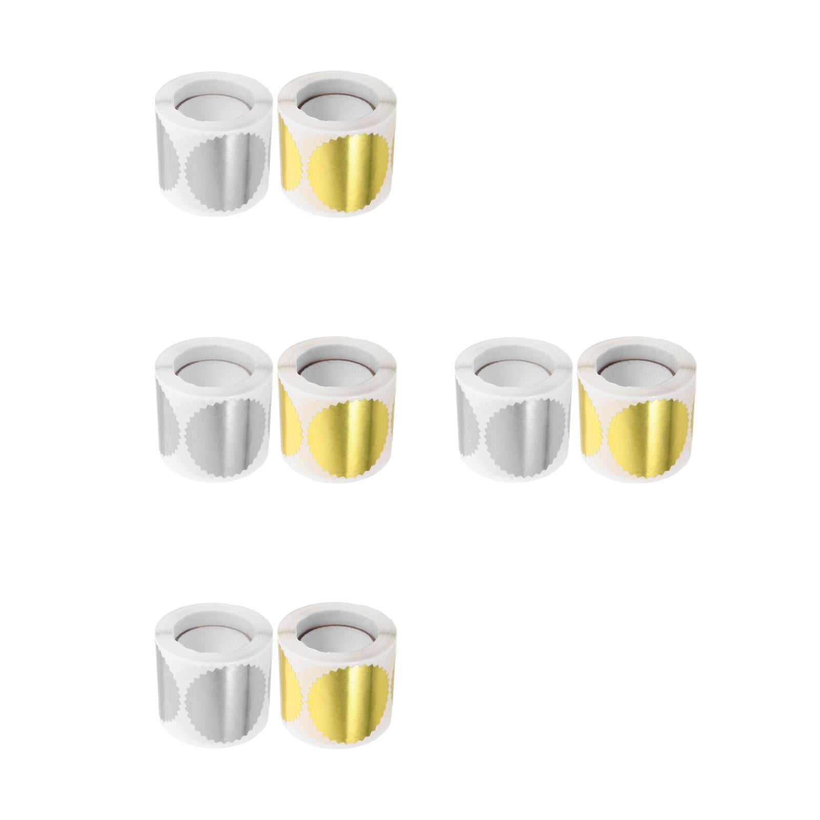 WORGEOUS 8 Rolls Notary Seals Round Gold Metallic Seals Embossing ...