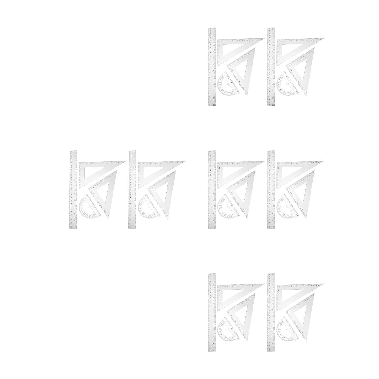 WORGEOUS 8 Sets Straight Edge Ruler School Ruler Clear Plastic ...