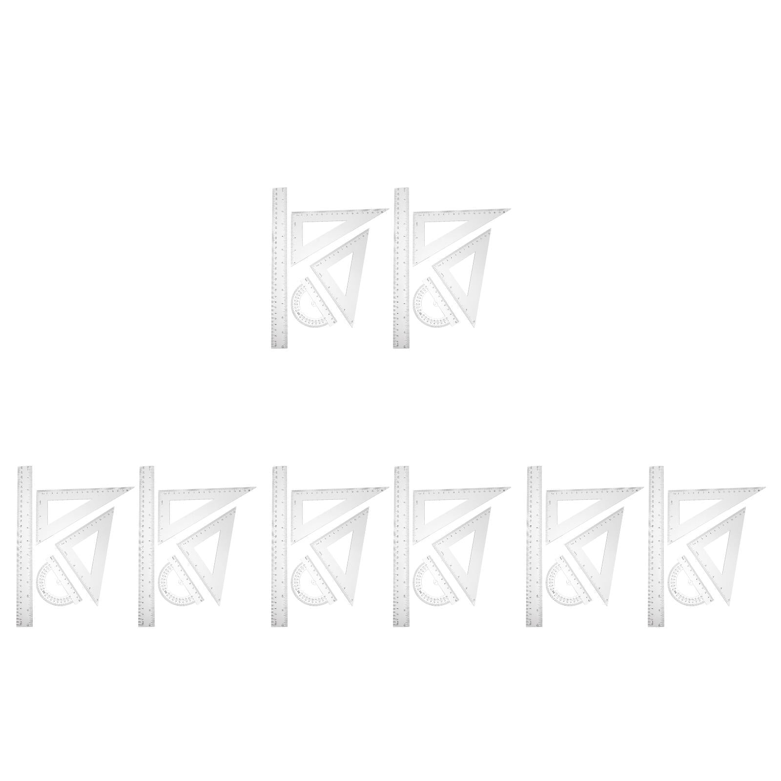 WORGEOUS 8 Sets Straight Edge Ruler School Ruler Clear Plastic ...