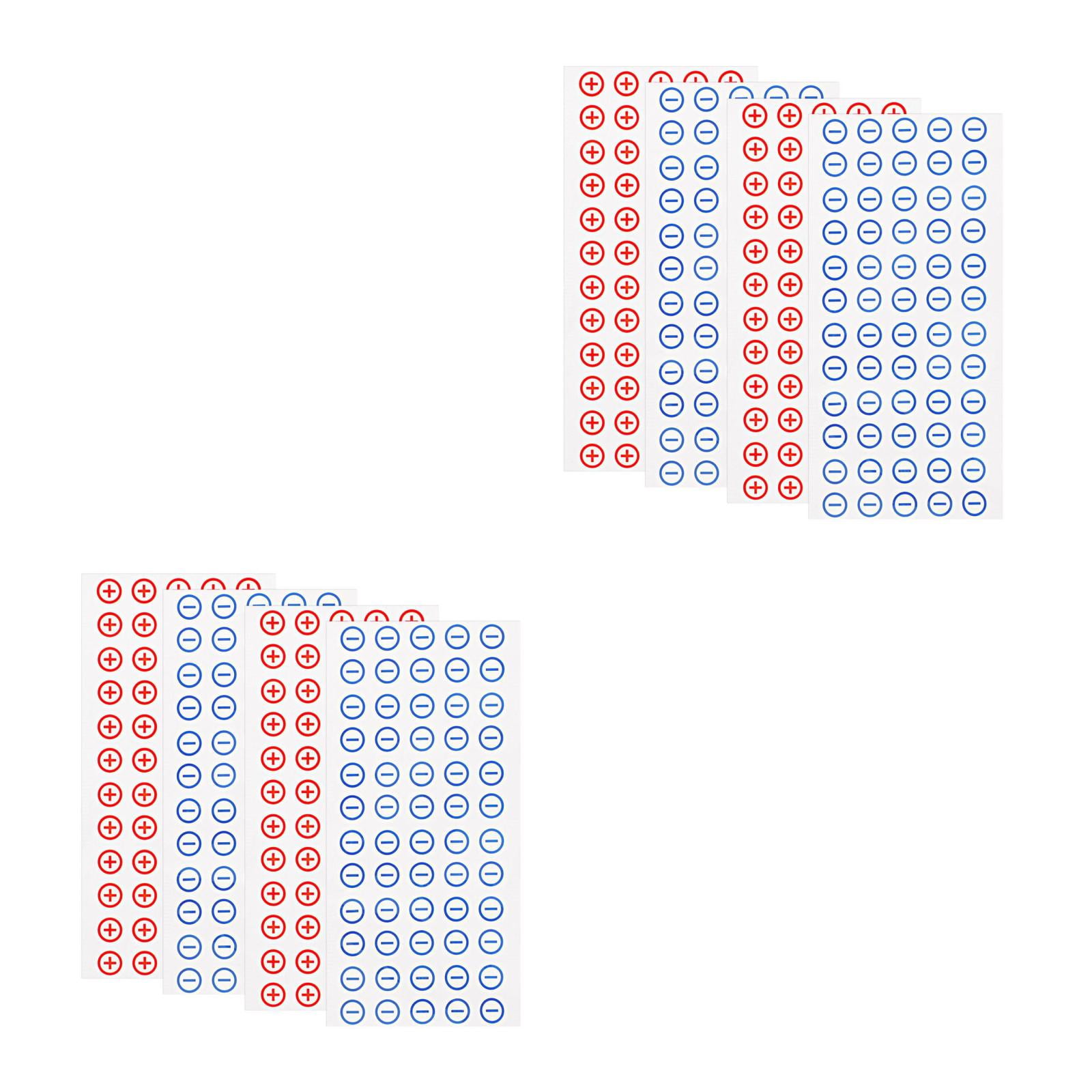 WORGEOUS 8 Sheets Battery Electrode Labels For Power Distribution And ...