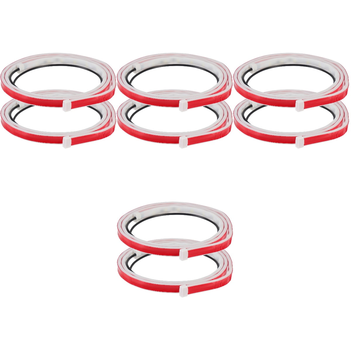 WORGEOUS 8 pcs Car Interior Strip Lights Car Door Warning Light Auto ...