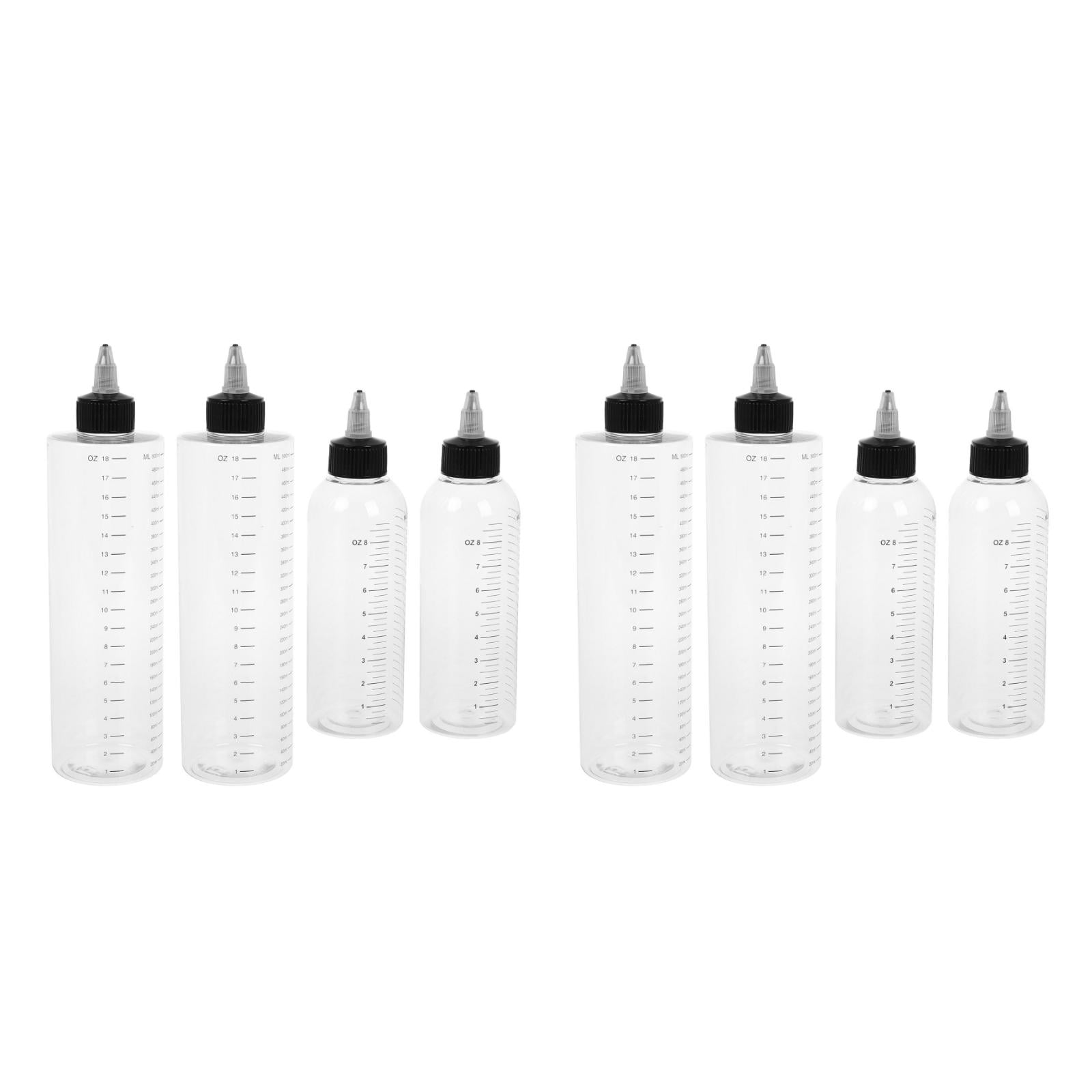 WORGEOUS 8 pcs Clear Squeeze Bottles With Measurement Scale Multi ...