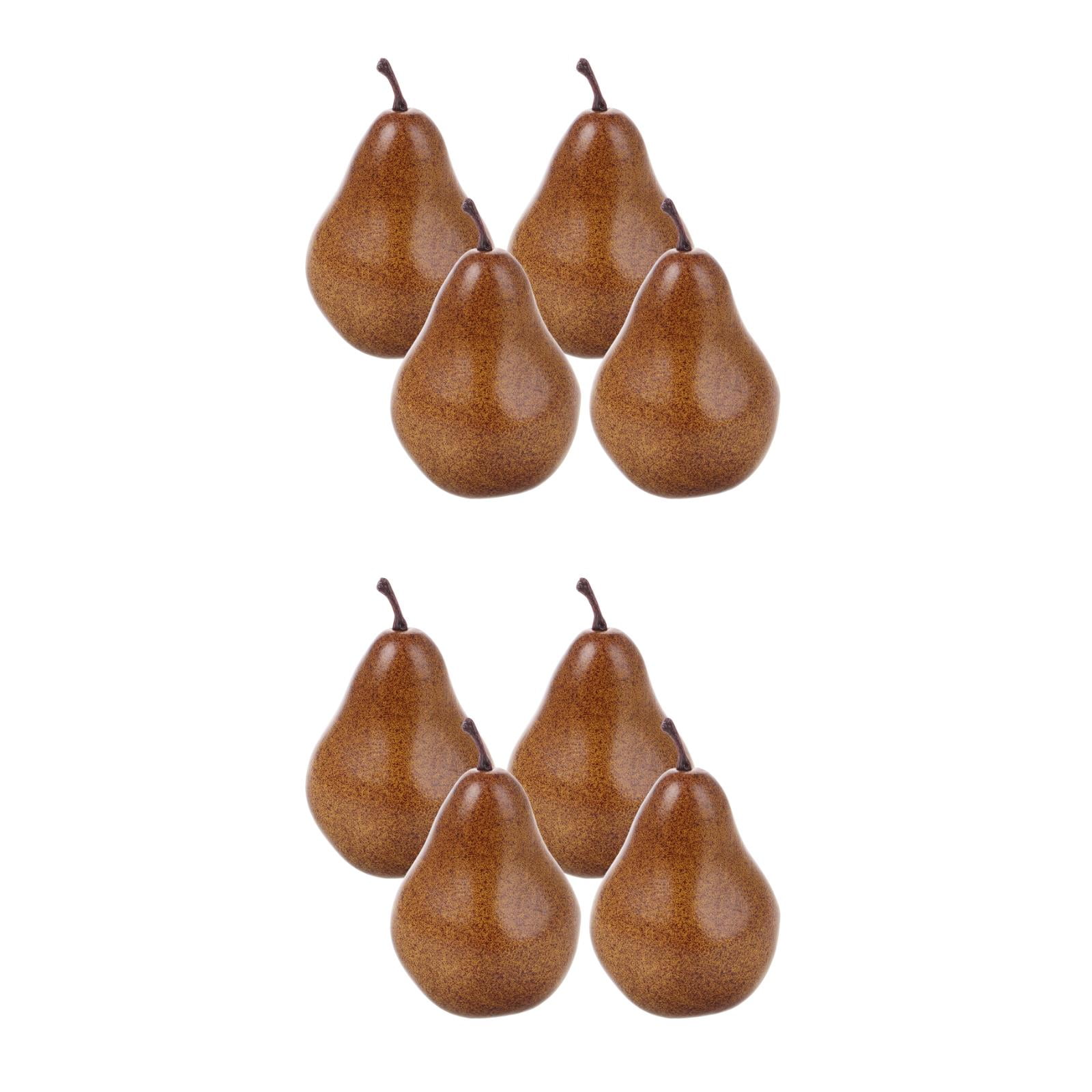 WORGEOUS 8 pcs Fake Foams Pear Fake Pears Artificial Fruits Vivid Pear ...