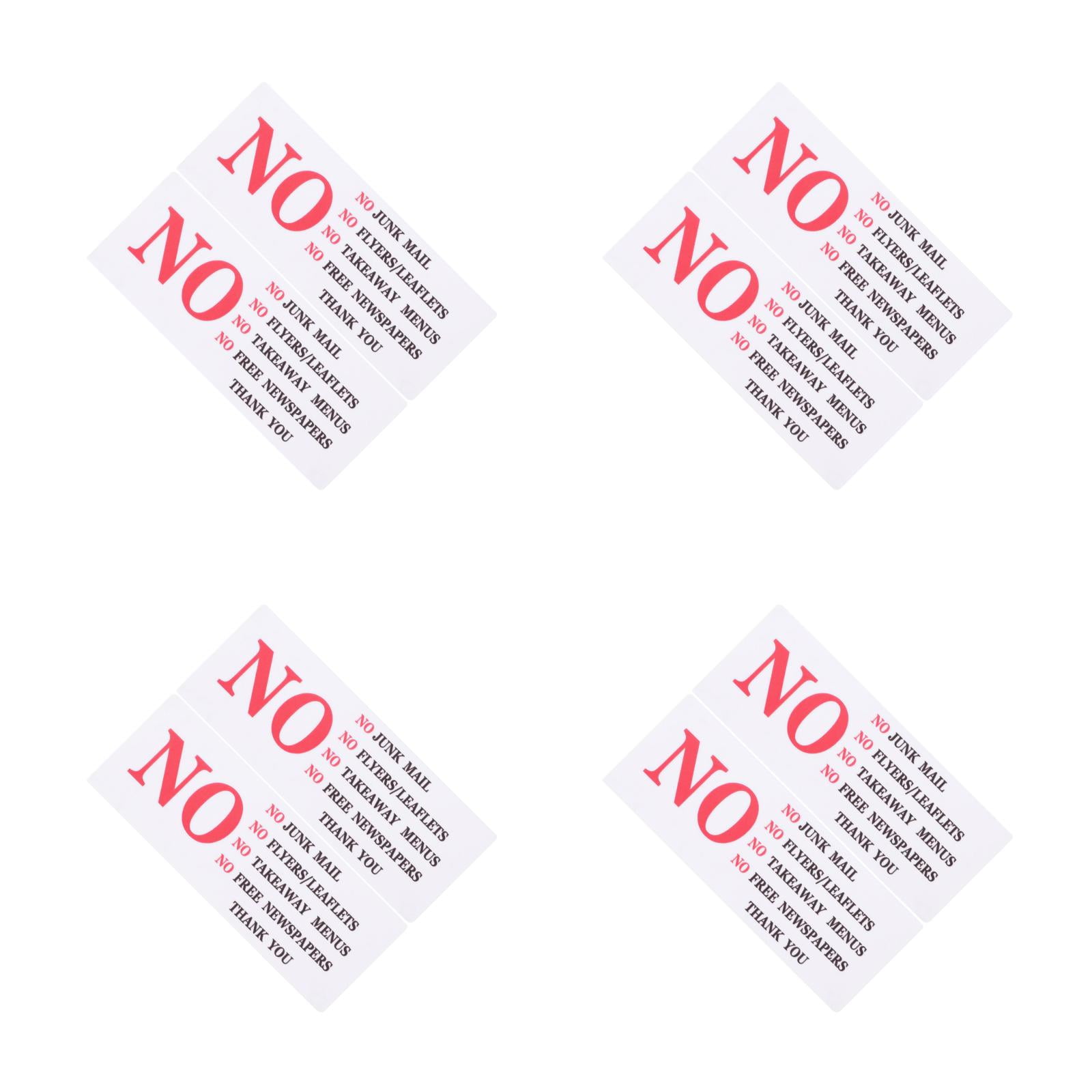 WORGEOUS 8 pcs No Flyers Sticker For Mailbox Self-Adhesive Decal ...