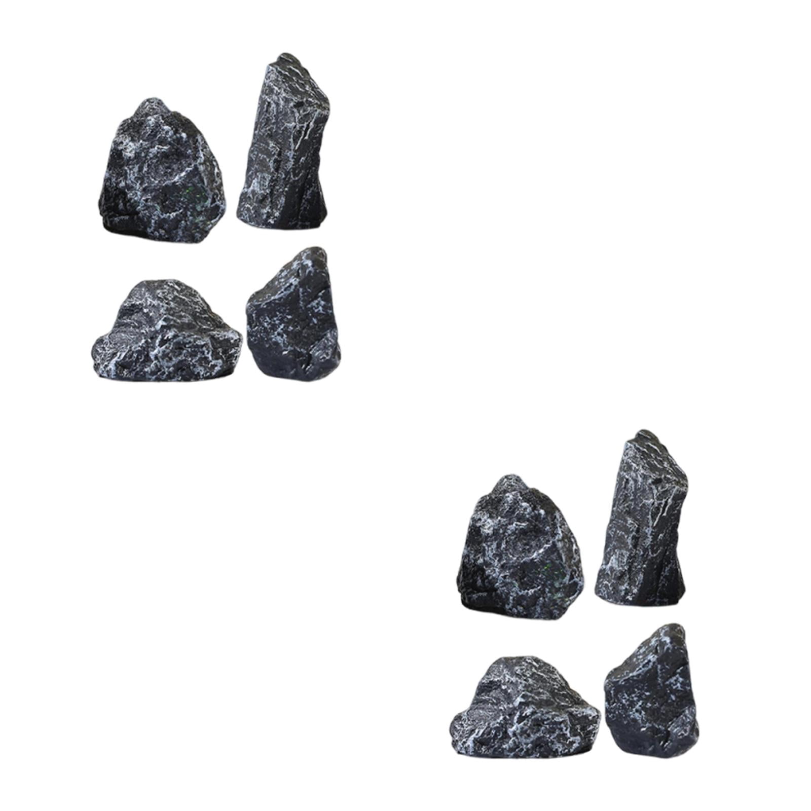 WORGEOUS 8 pcs Garden Mini Stone Ornament Micro Landscape Fake Rockery ...