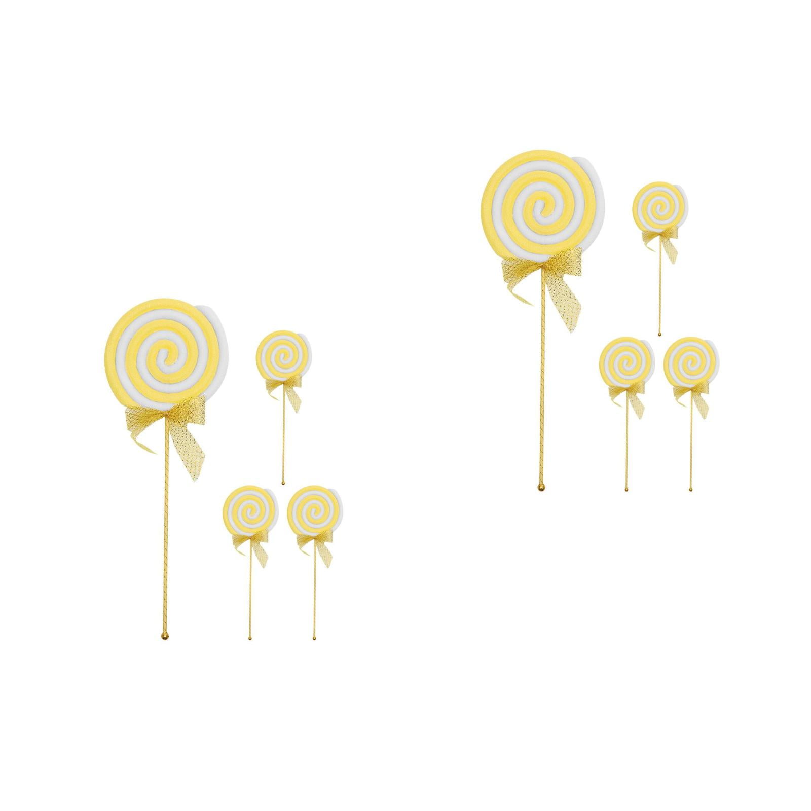 WORGEOUS 8 pcs Giant Colorful Lollipop Decorations Round Lollipop Cake ...
