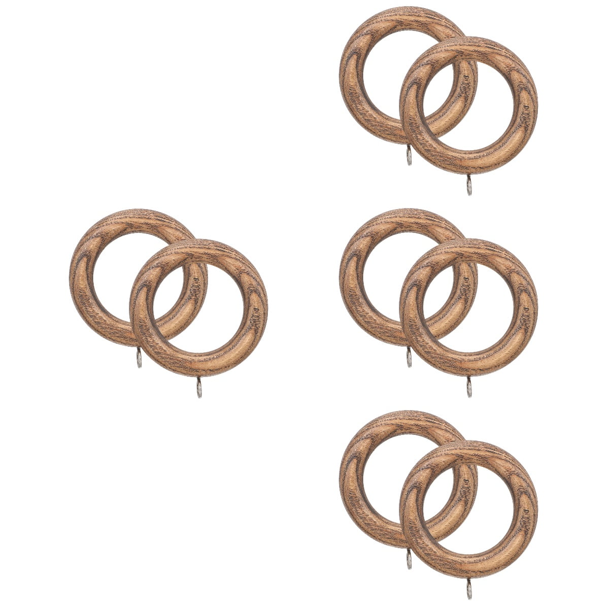 WORGEOUS 8 pcs Handicraft Wooden Curtain Rings Curtain Wood Curtain ...