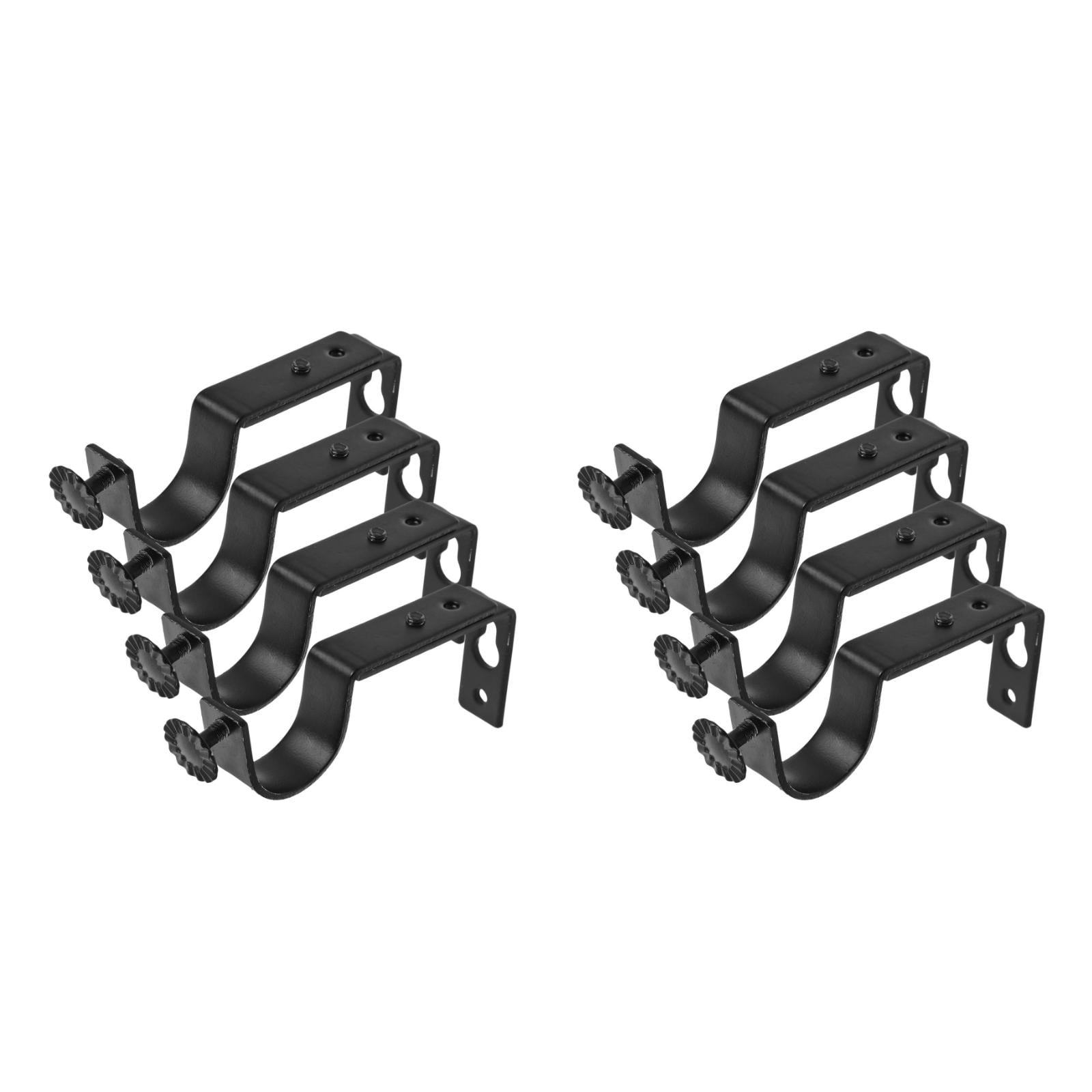 WORGEOUS 8 pcs Heavy Duty Adjustable Curtain Rod Racks Metal Curtain ...