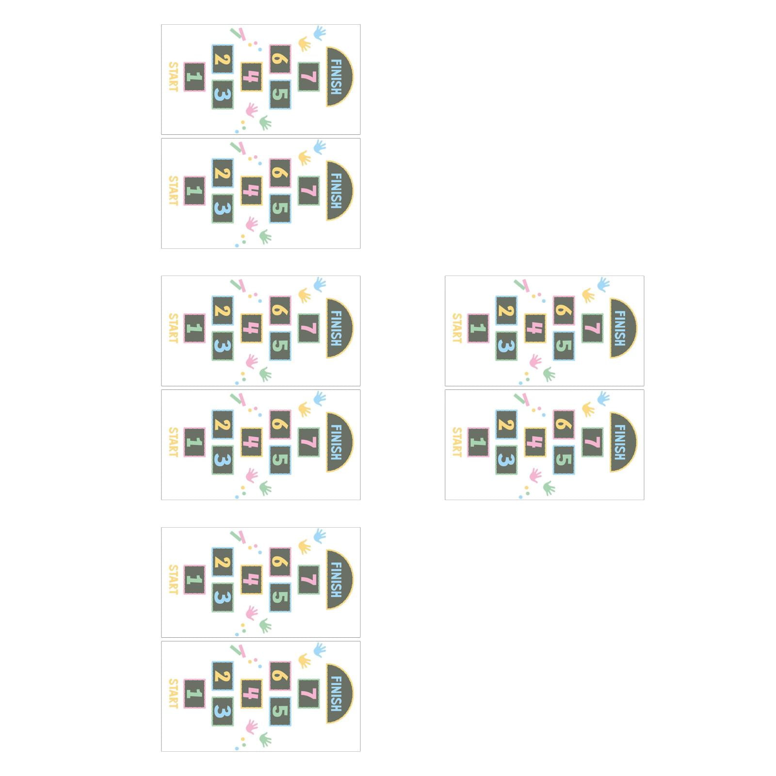 WORGEOUS 8 pcs Kids Diy Floor Sticker Hopscotch Games Sticker Floor ...