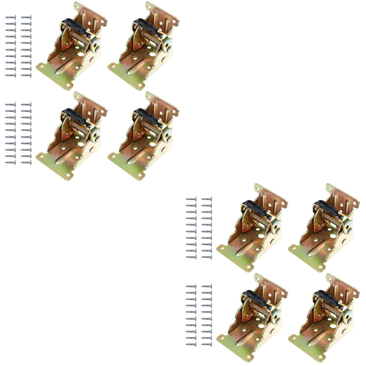 WORGEOUS 8 pcs Locking Hinge 90 Degree Locking Foldable Hinges Folding ...