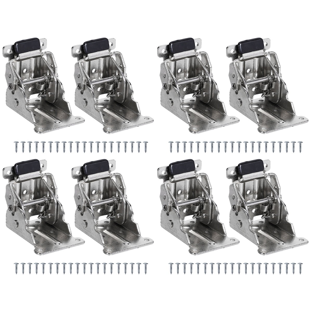 WORGEOUS 8 pcs Locking Hinges Self Lock Foldable Hinges 90 Degree Chair ...