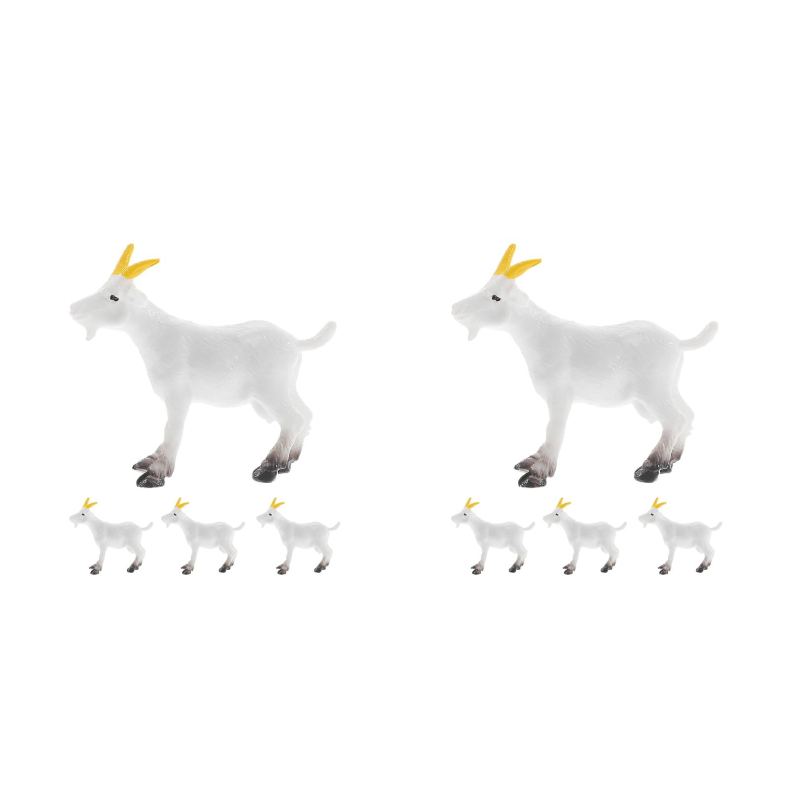 WORGEOUS 8 pcs Mini Sheep Model Miniature Sheep Decoration Miniature Sheep Figure Garden Vivid ...