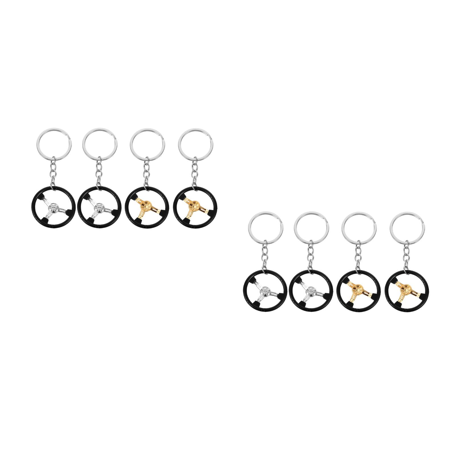 WORGEOUS 8 pcs Multi-Purpose Steering Wheel Keychain For Keys Bags ...