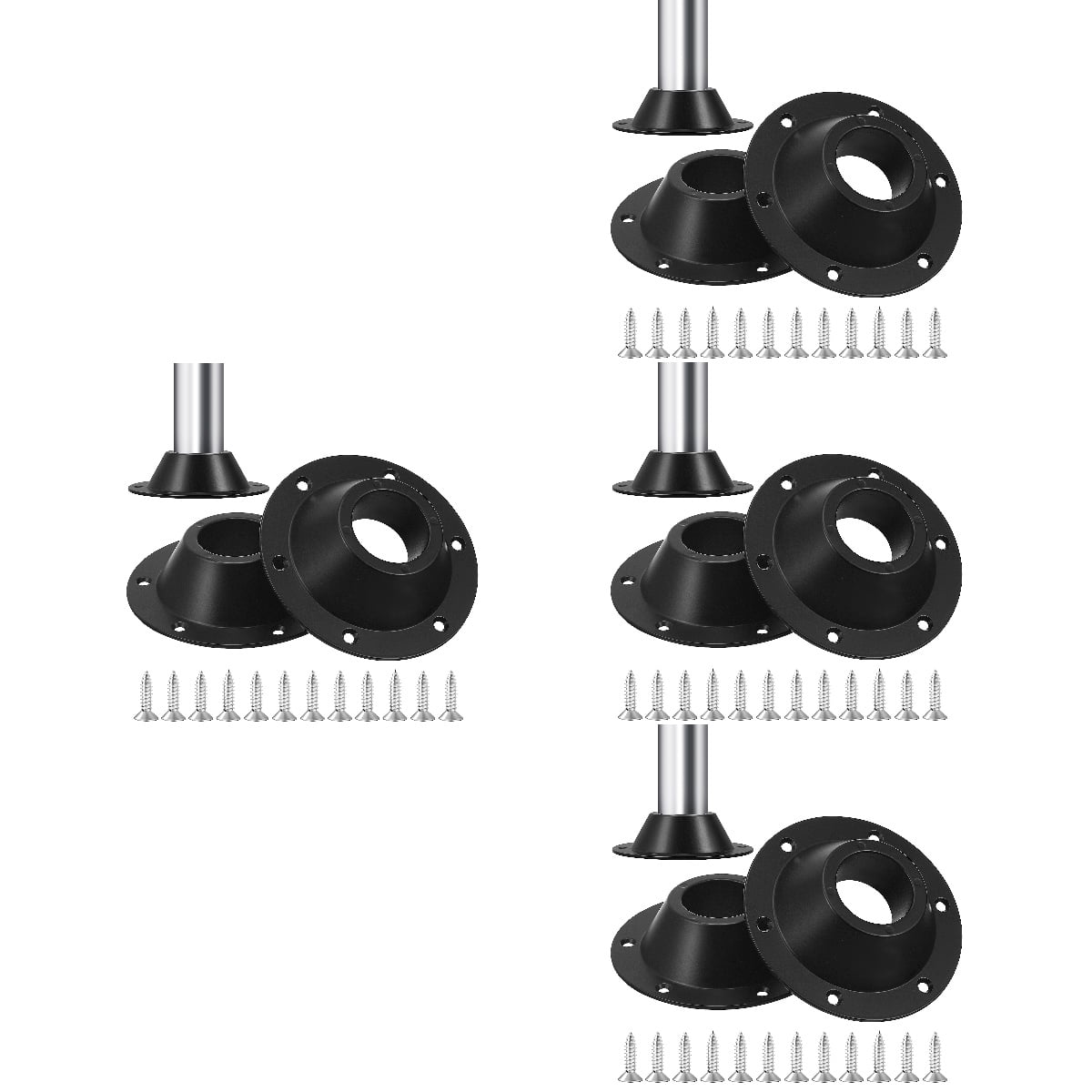 WORGEOUS 8 pcs RV Table Leg Mount Flush Mount Table Base Boat Table ...