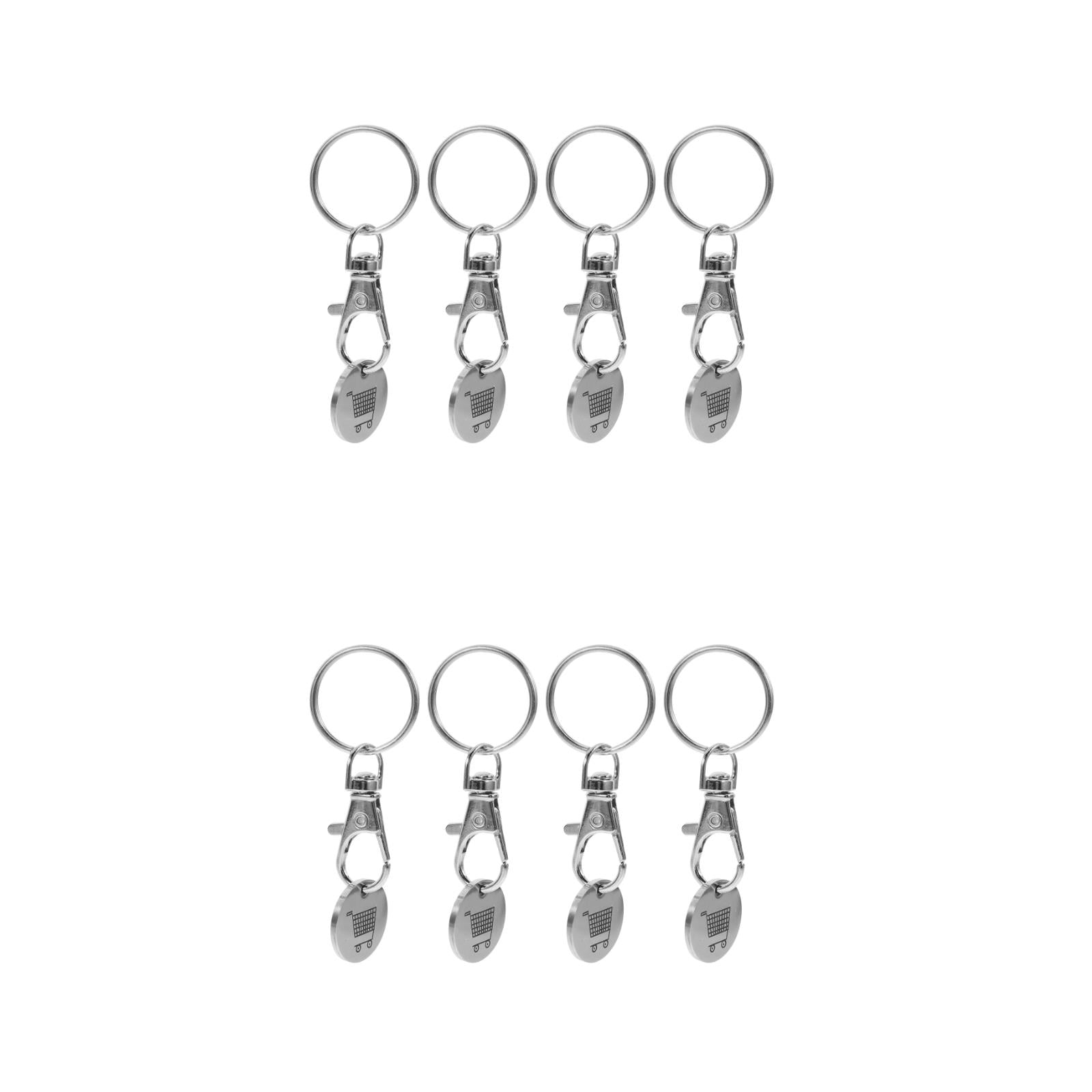 WORGEOUS 8 pcs Shopping Cart Trolley Tokens Keycahin 4pcs Shopping ...