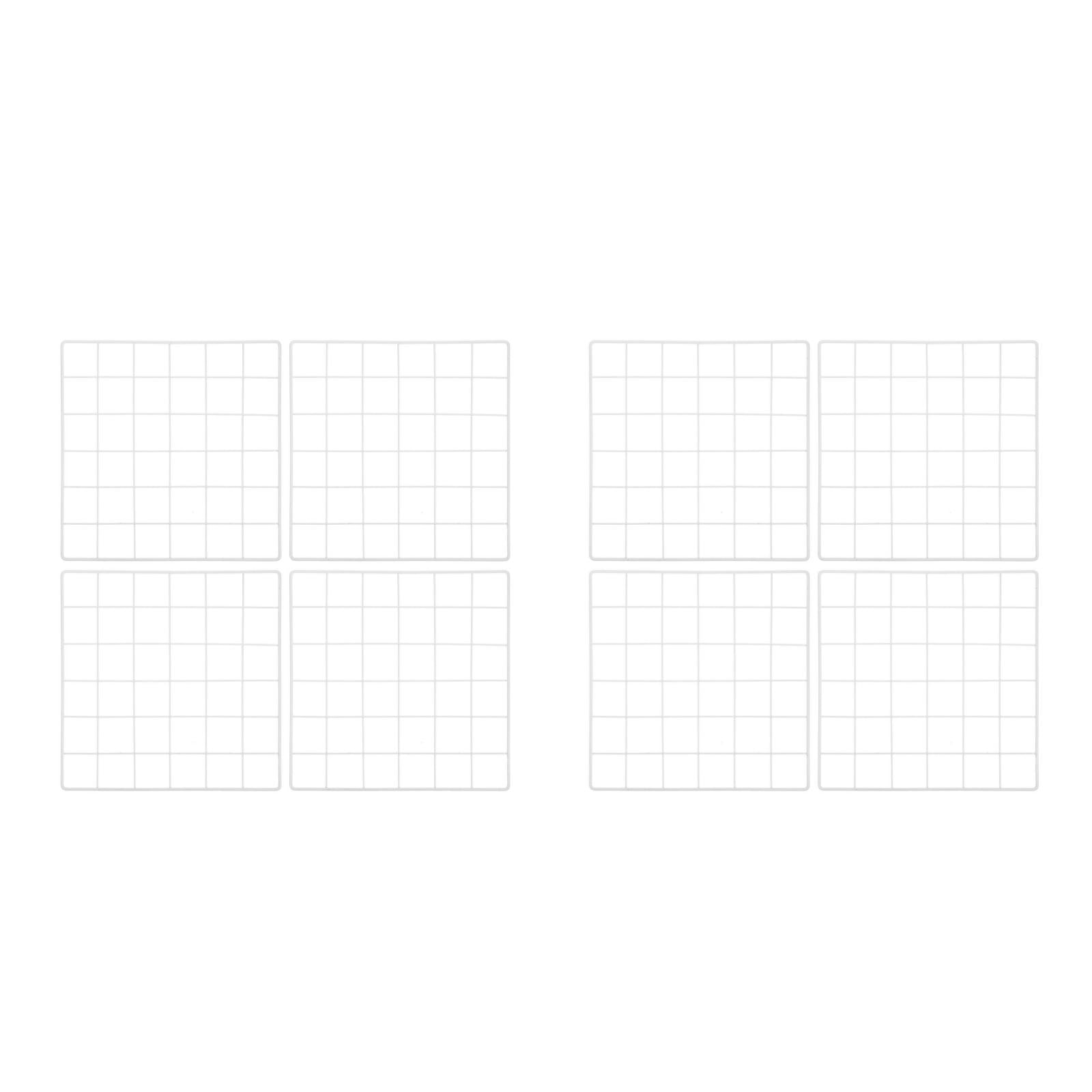 FUTUREORYY Masteelf 8 pcs Grid Wall Panels for Retail Display Metal ...