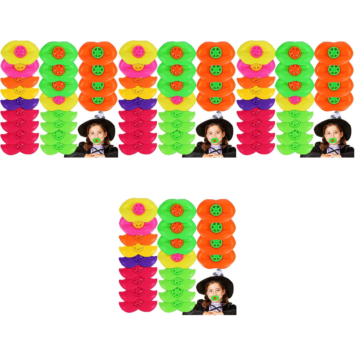 WORGEOUS 80 Pcs Lip Whistles Kids Whistle Party Favors Goodie Bags ...