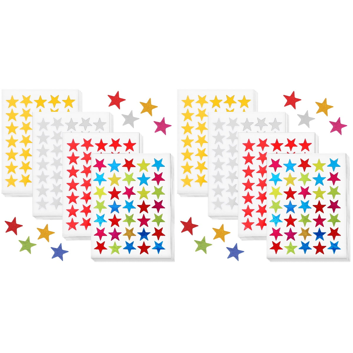 WORGEOUS 80 Sheets Children Reward Stickers Stars Stickers Decorative ...