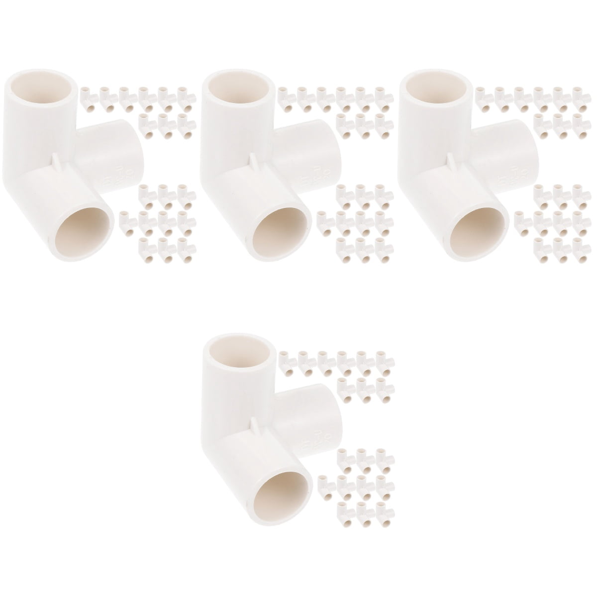 FUEENIRVA 80Pcs PVC Fittings White Elbow and Tee Connectors Easy to Use ...