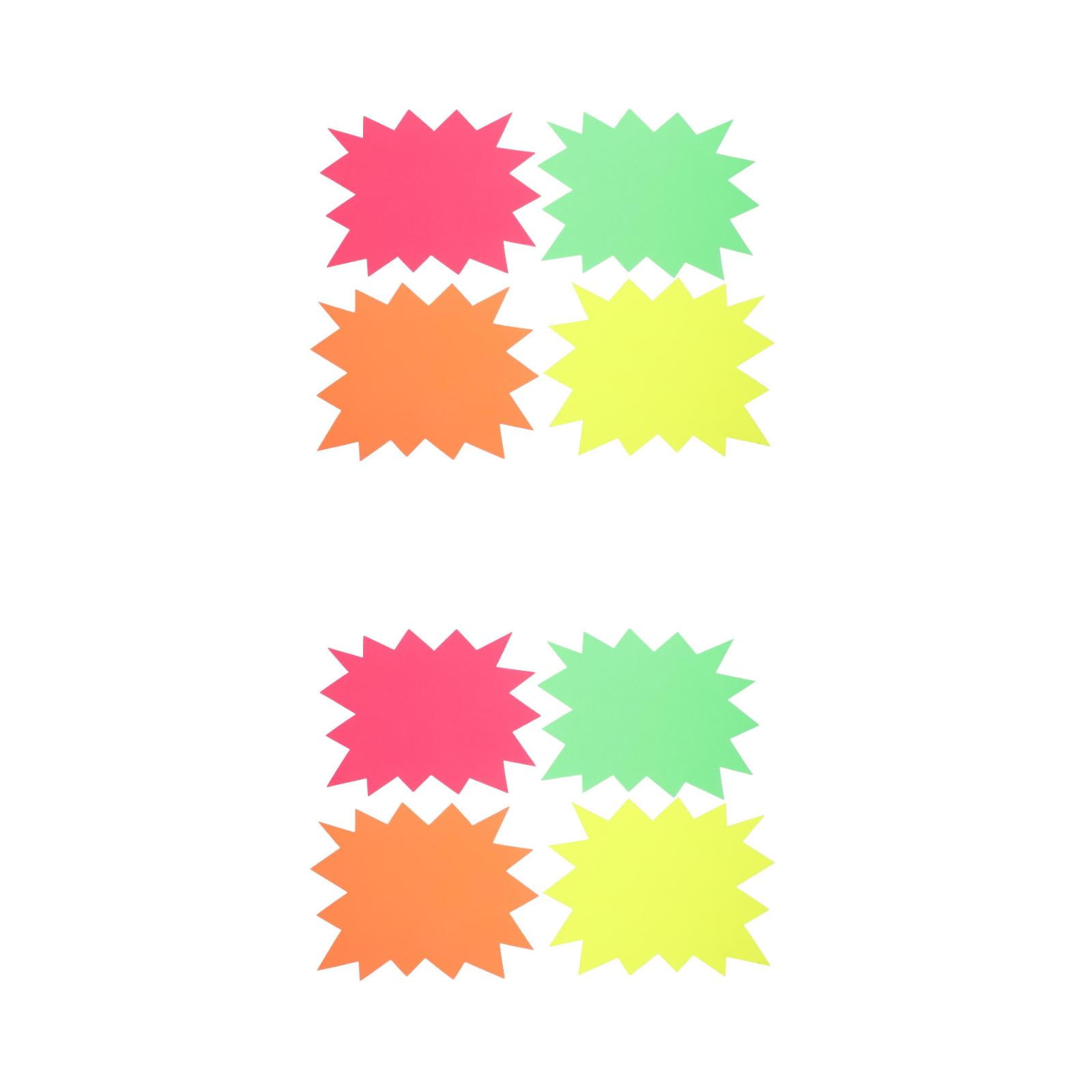 WORGEOUS 80 pcs Fluorescent Sale Tags for Retail Stores Blank POP Tags ...