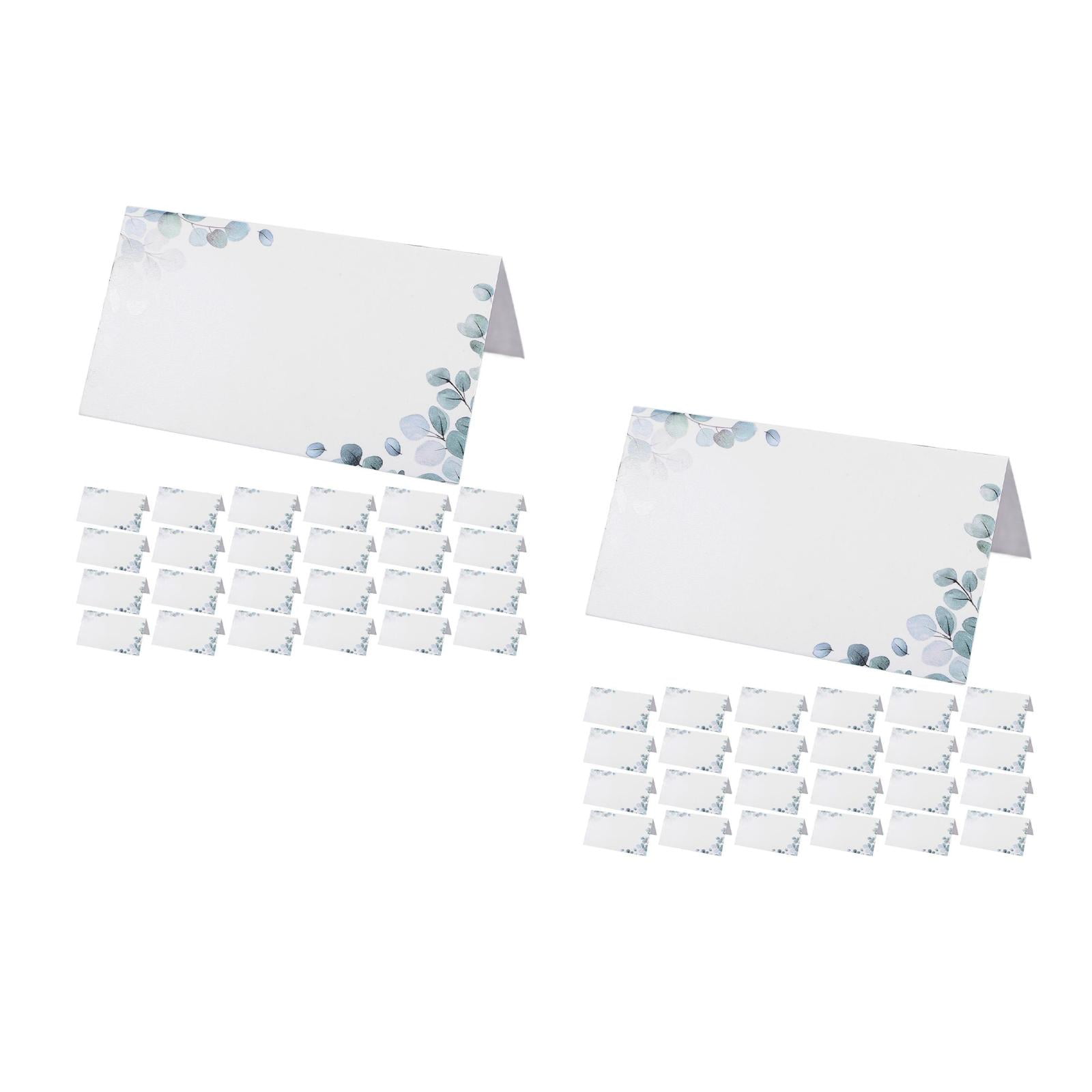 WORGEOUS 80 pcs Foldable Eucalyptus Place Cards For Wedding And Party ...