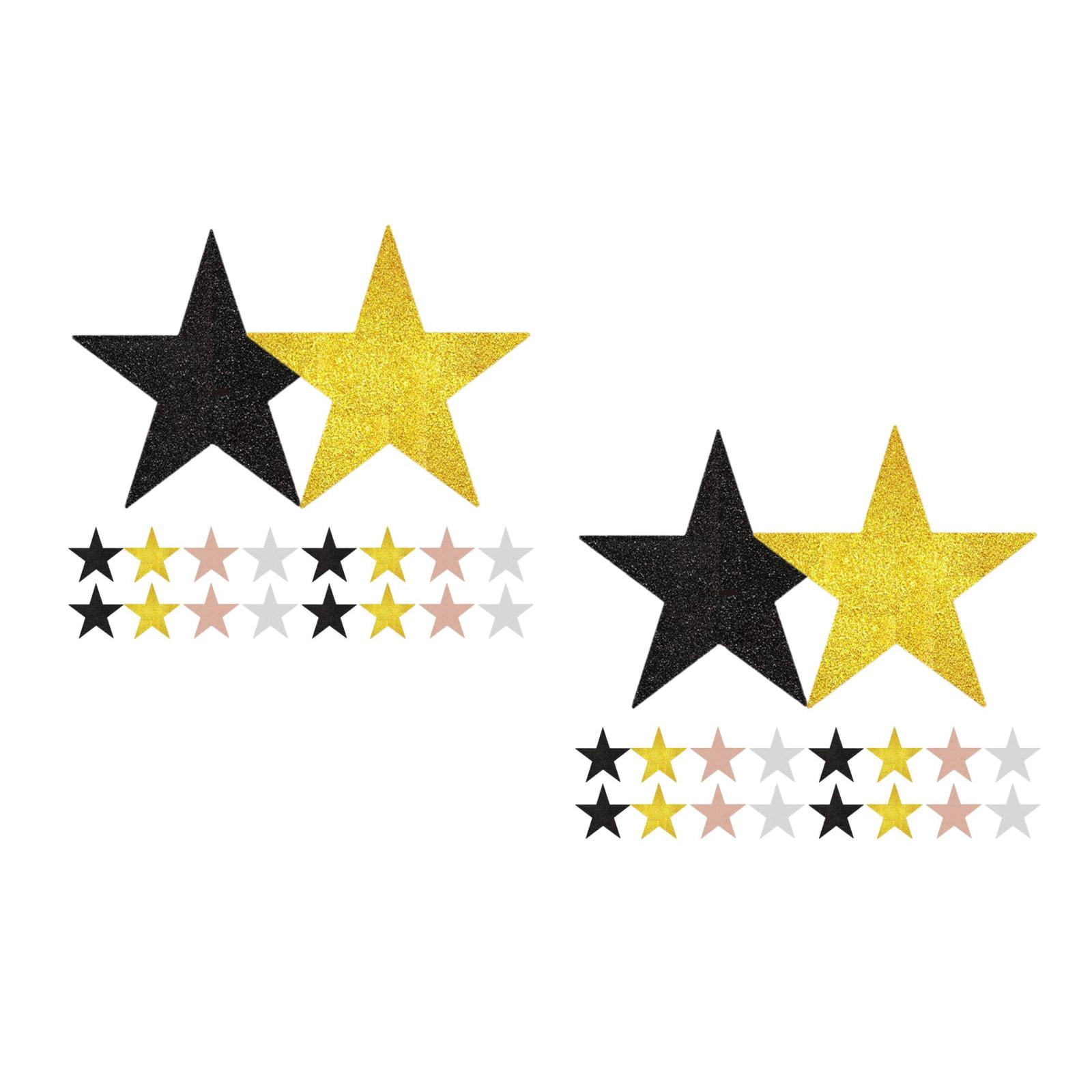 WORGEOUS 80 pcs Glitter Star Shaped Cutouts Paper Stars Decorations ...