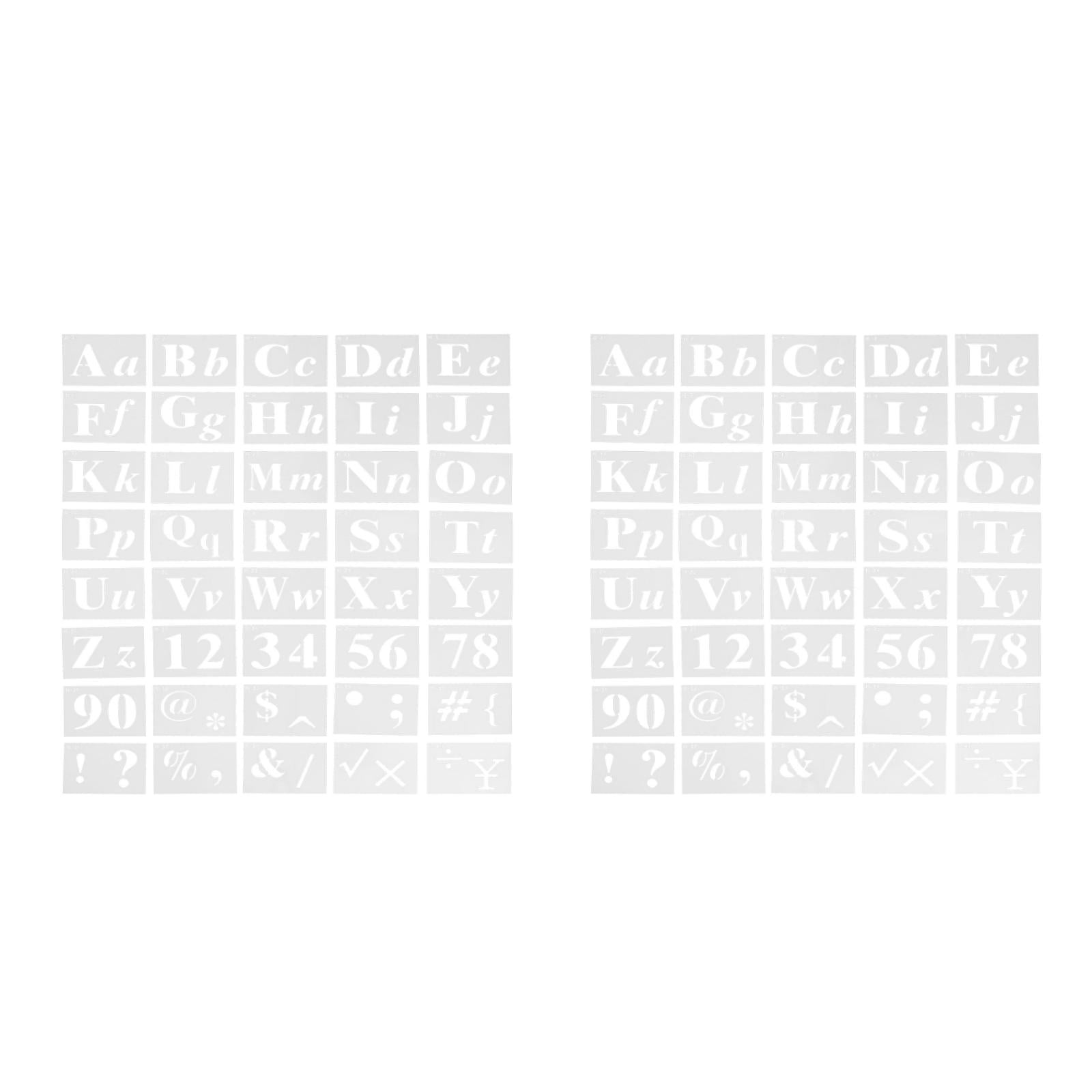 WORGEOUS 80 pcs Gothic Letter Stencils For Painting Reusable Stencils ...