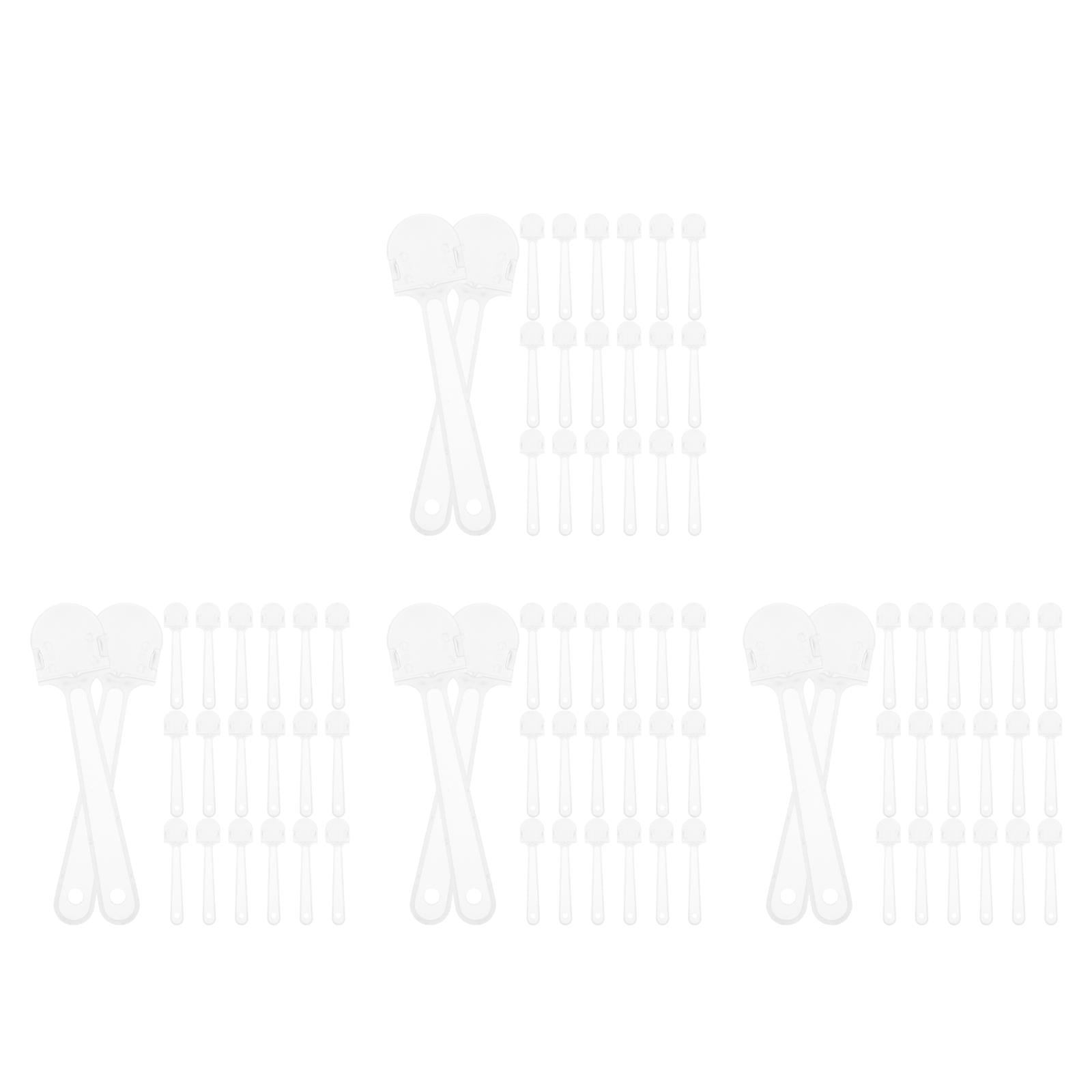 GOOHOCHY WORGEOUS 80 pcs Mini Blank Fan Handles Plastic Fan Making ...