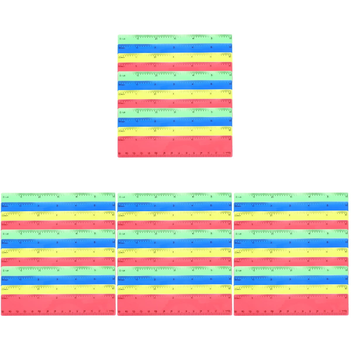 WORGEOUS 80 pcs Multi-function Students Rulers Painting Rulers Novelty ...