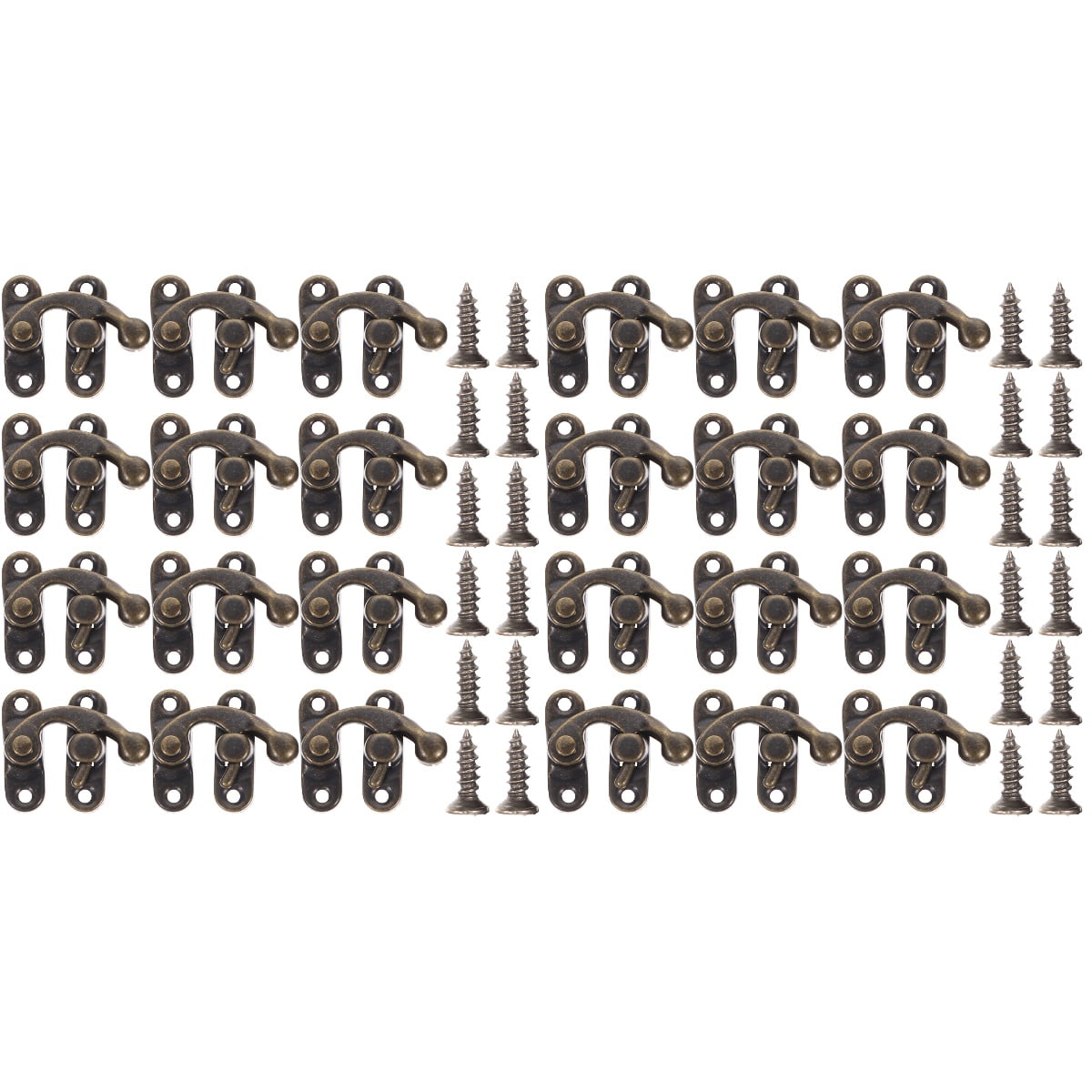 WORGEOUS 80 pcs Right Latch Hasp Swing Arm Latch Wooden Box Hasp Lock ...