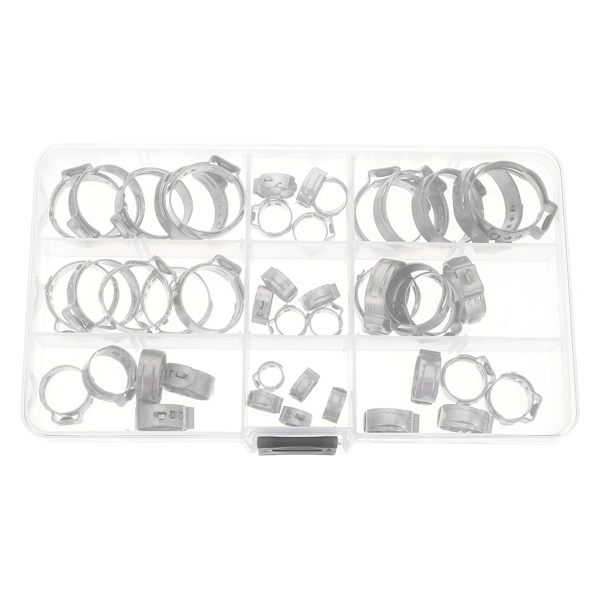 WORGEOUS 80Pcs Stainless Steel Hose Clamps Single Ear Hose Clamps Water ...