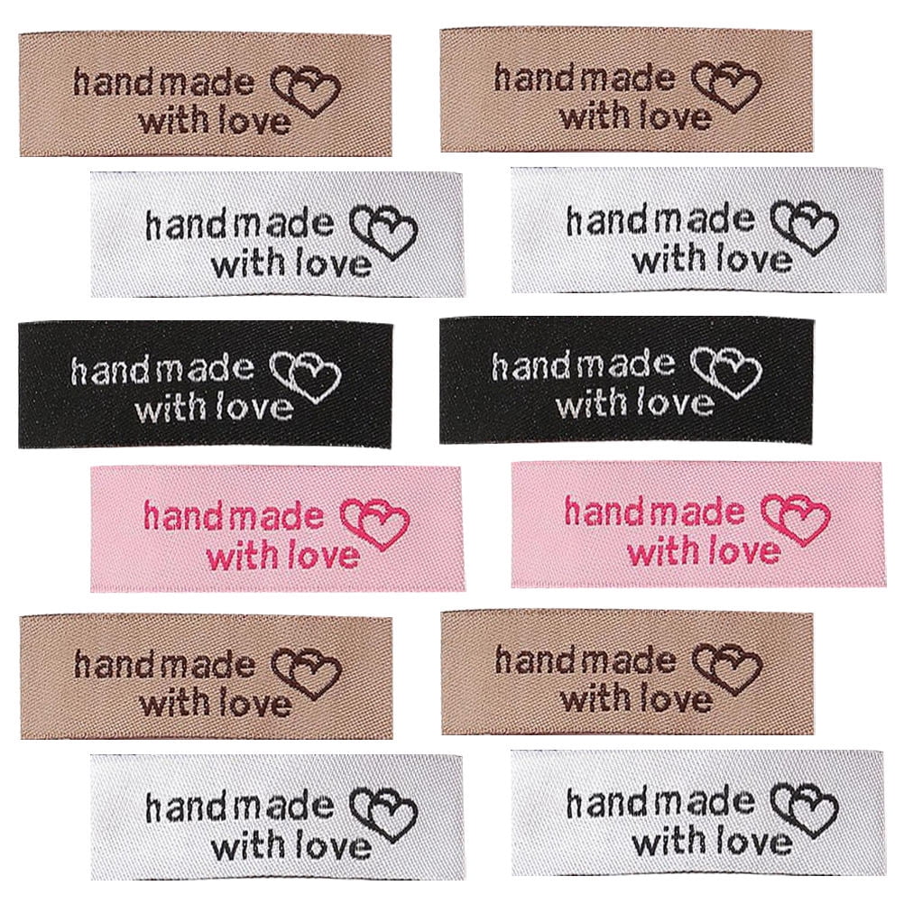 WORGEOUS 80pcs Clothing Collar Labels Handmade Double Heart Tags For ...