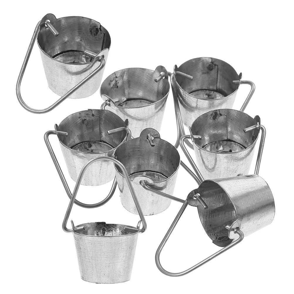 WORGEOUS 8PCS Miniature Dollhouse Water Buckets Miniature Garden ...