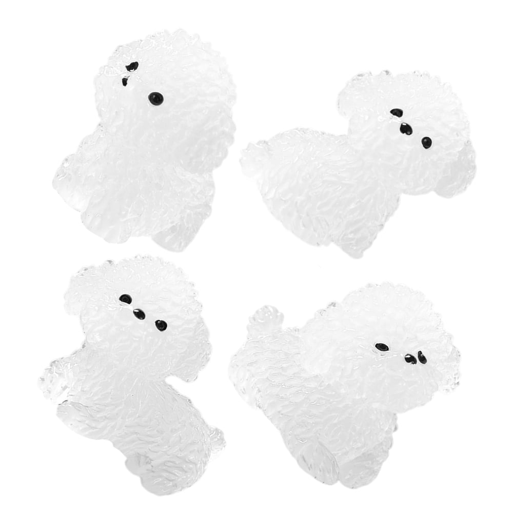 WORGEOUS 8Pcs Luminous Landscape Dog Decorations Resin Dogs Simulation ...