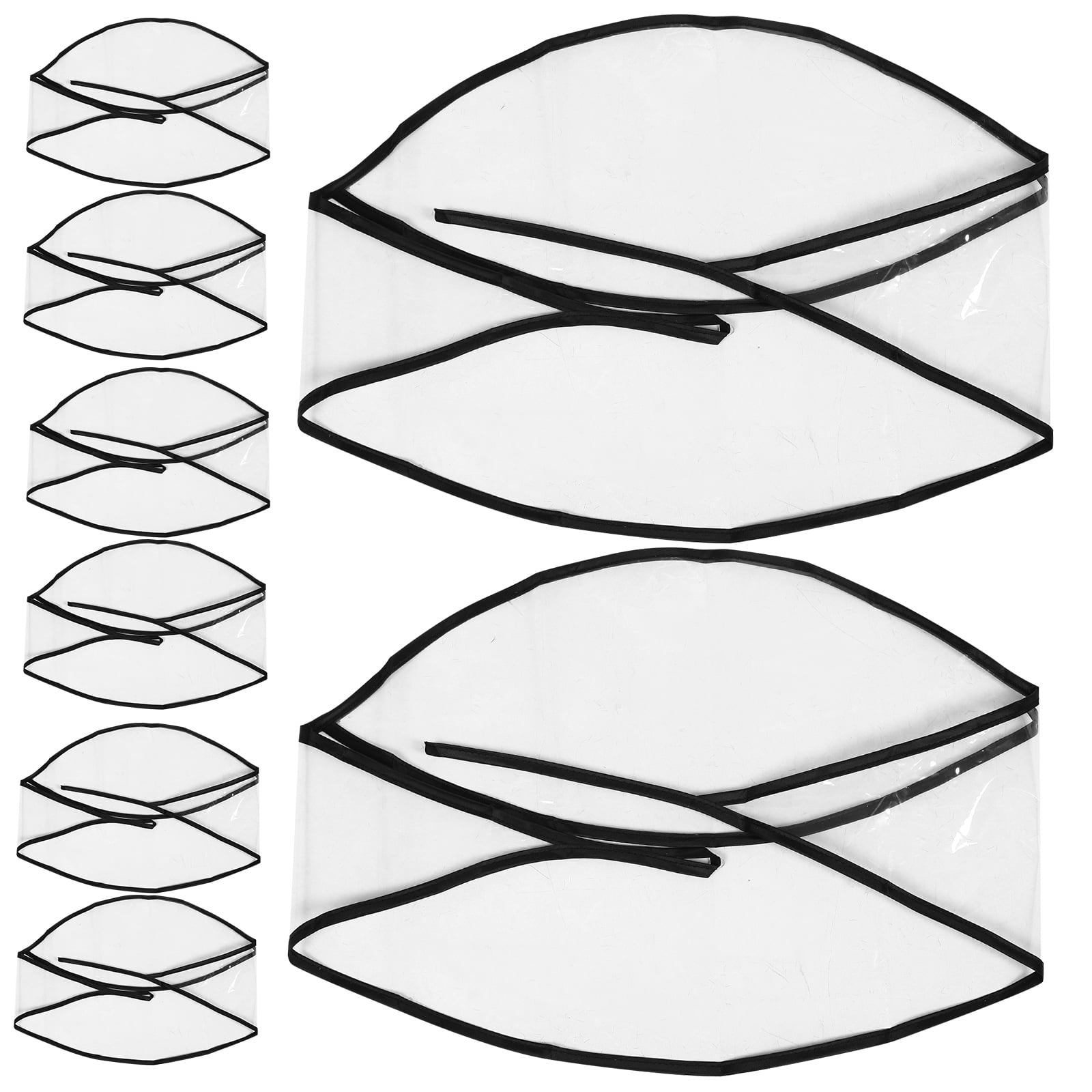 WORGEOUS 8pcs Clear Rain Hat With Visor Waterproof Rain Bonnet Portable Rain Caps For Outdoor ...
