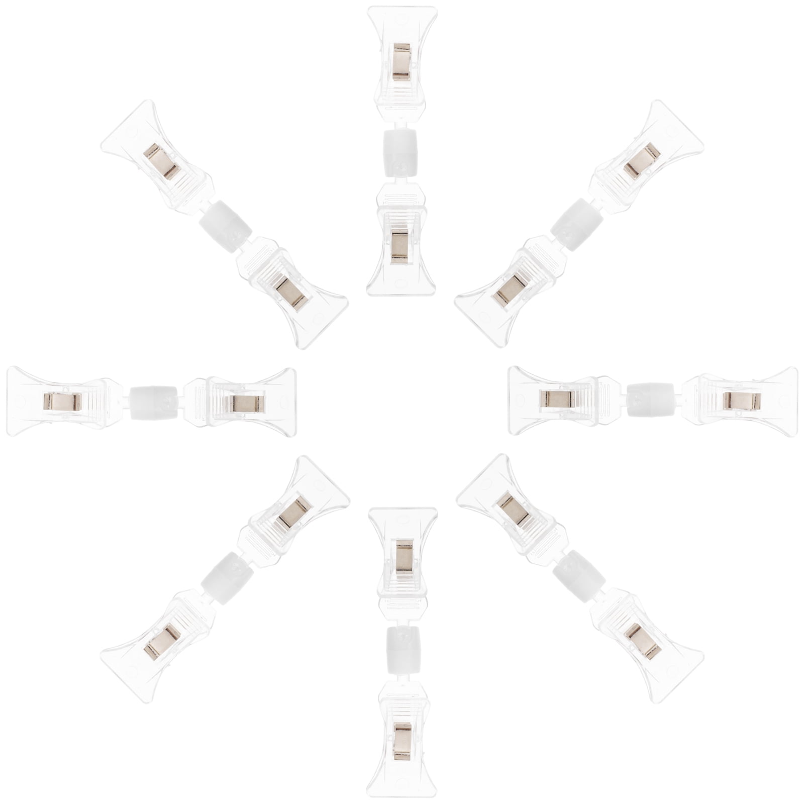 WORGEOUS 8 Pcs Clip on Sign Holder Display Rack Mounting Transparent ...